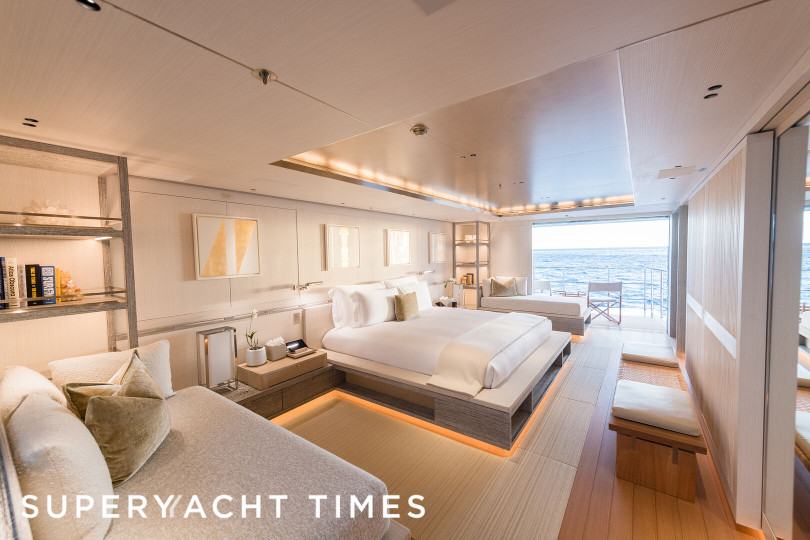 Onboard Amels 55m superyacht Driftwood