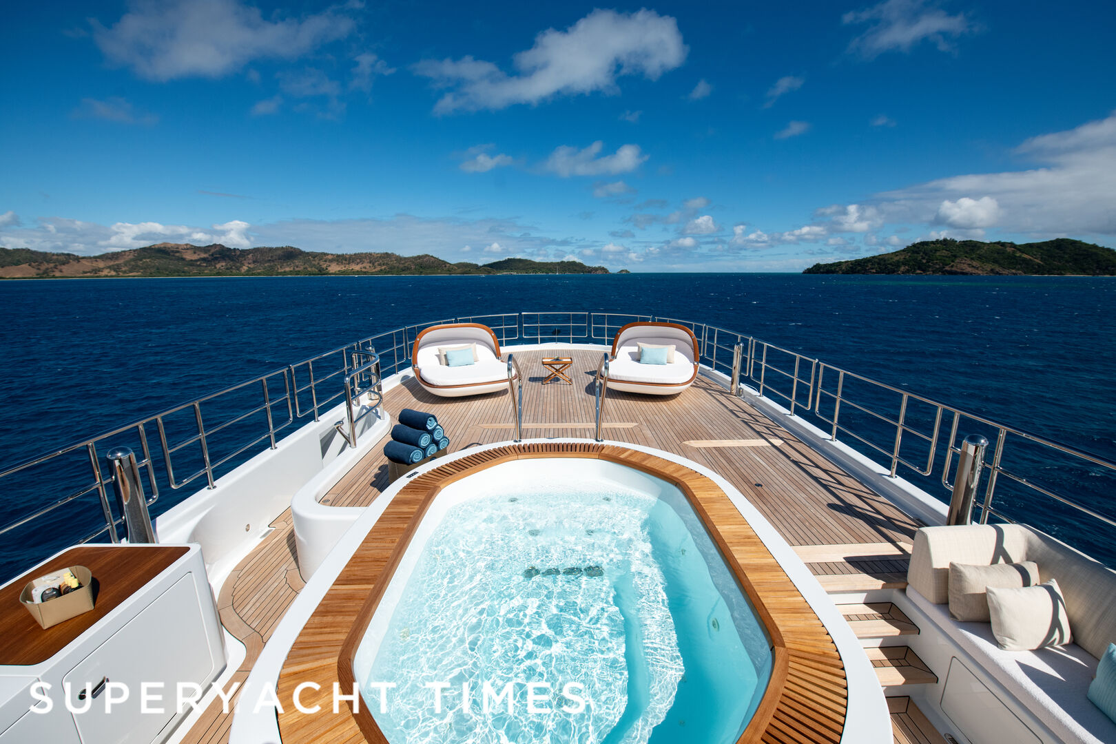 Onboard Amels 55m superyacht Driftwood