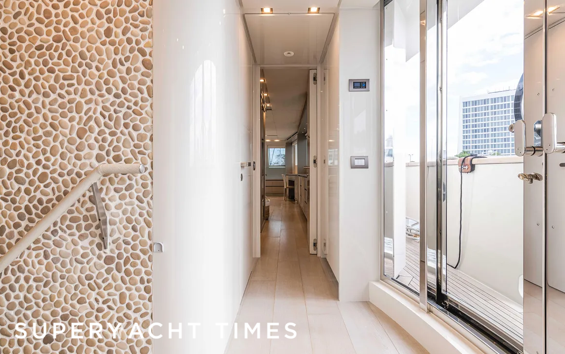 A closer look at the interiors of Sanlorenzo’s 34m yacht Halcyon