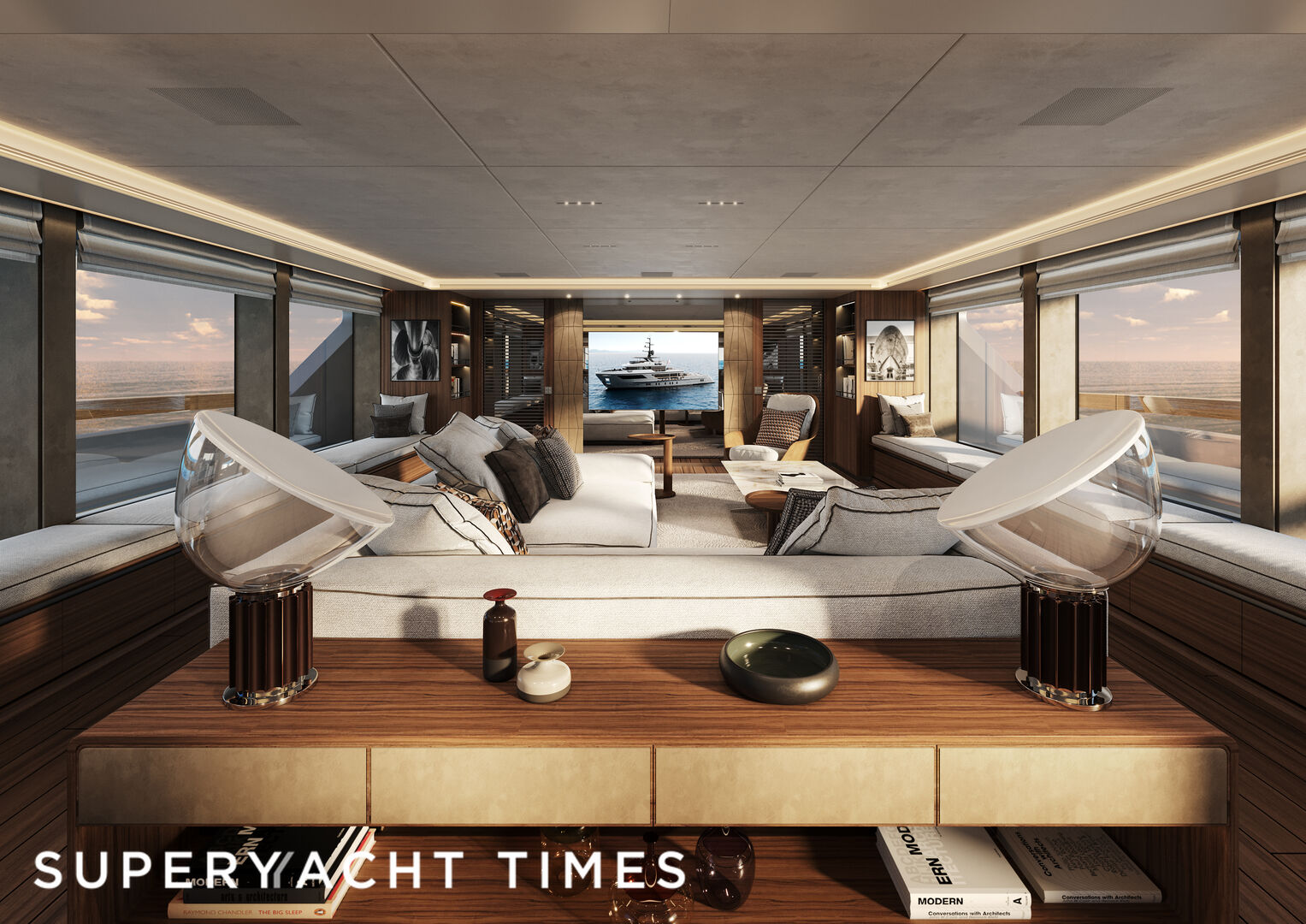 Para Bellum: Interior renderings for 47m Sanlorenzo superyacht unveiled ...