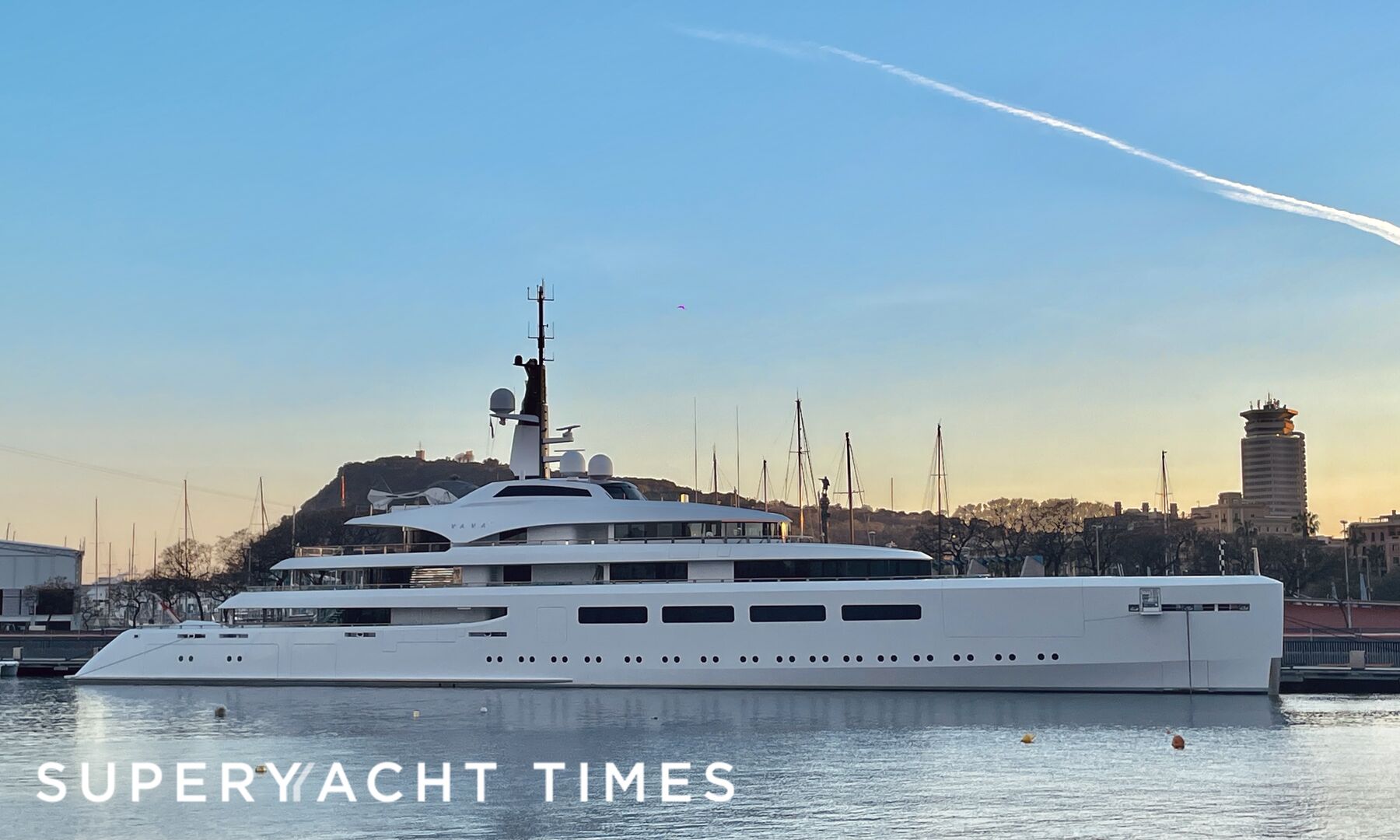 Devonport superyacht Vava II in Barcelona