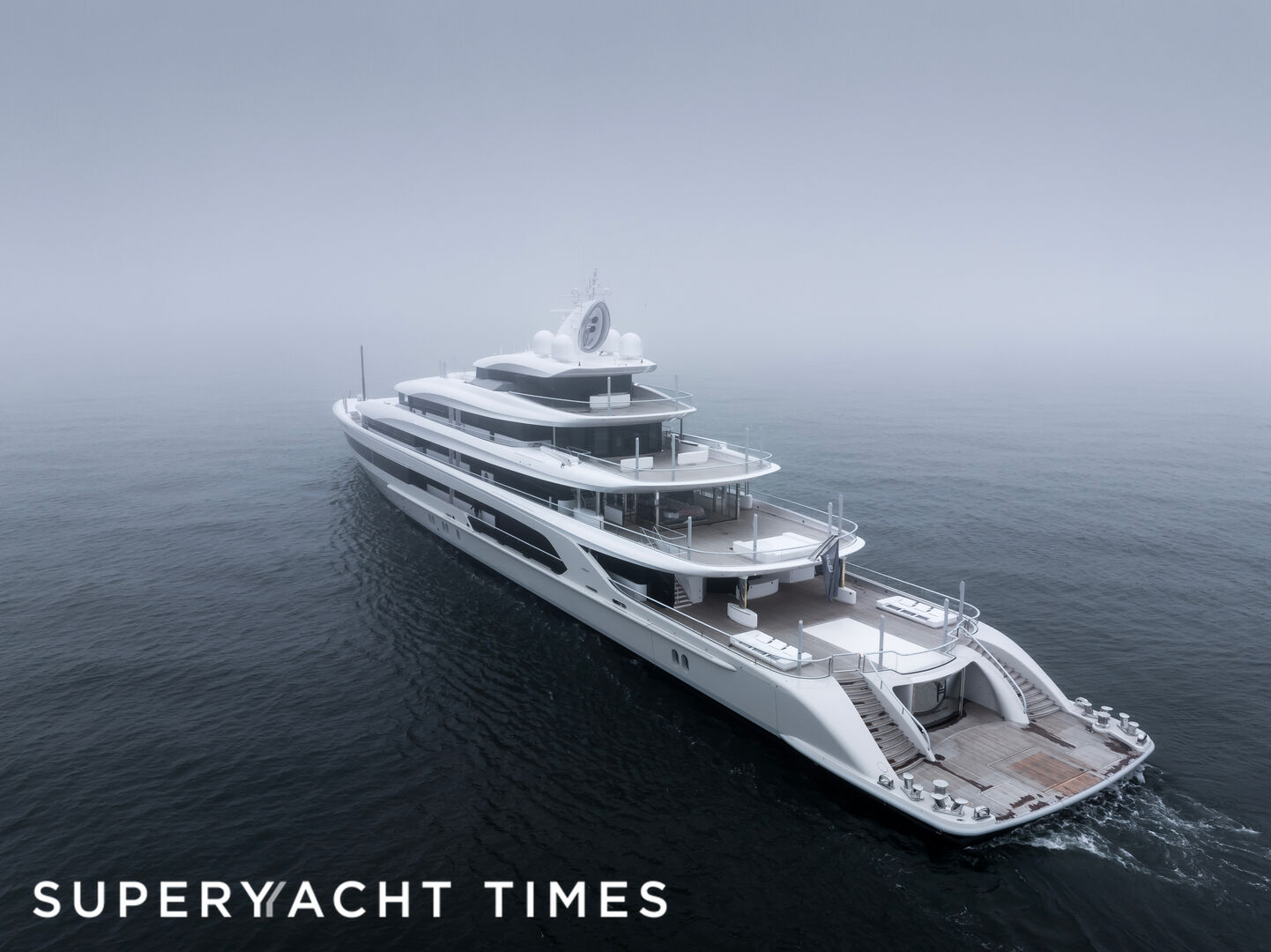 105m Oceanco superyacht H3 on first sea trials