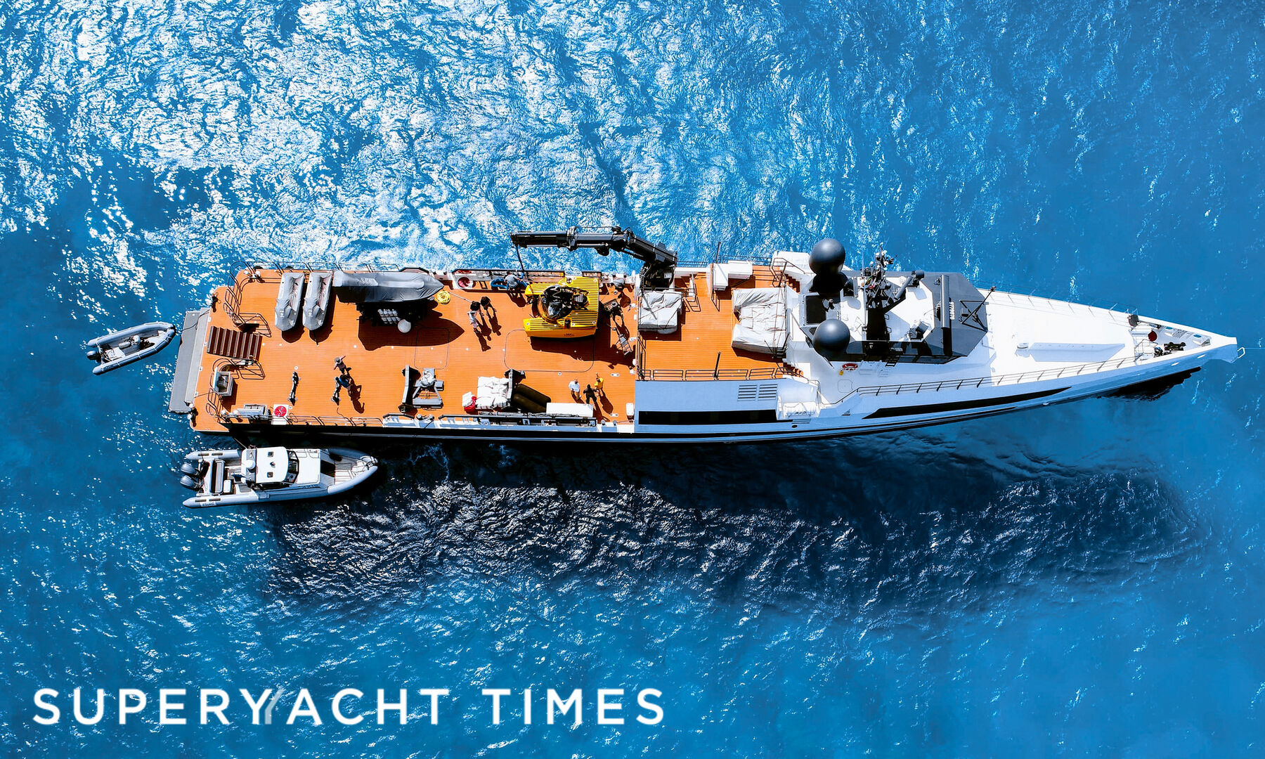 The yacht support vessel Axis in the Bahamas