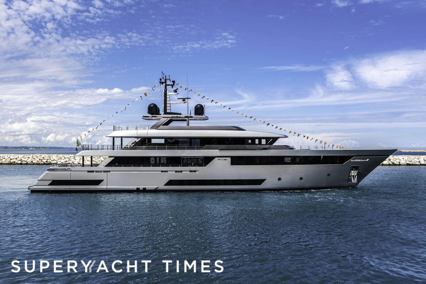 Riva launches third hull in the Riva 50 Metri yacht series