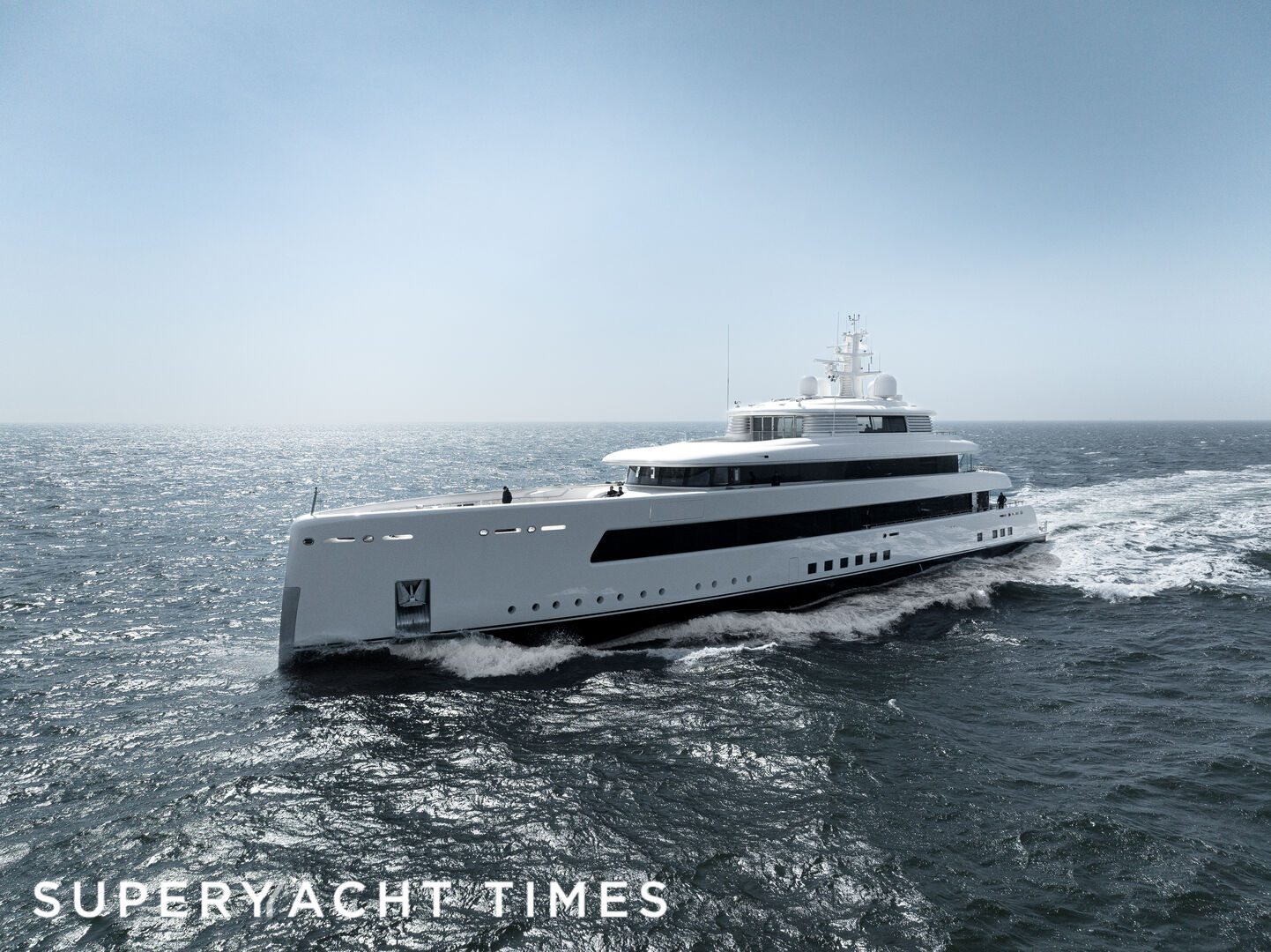 67m Feadship Project 823 yacht on sea trials in the North Sea