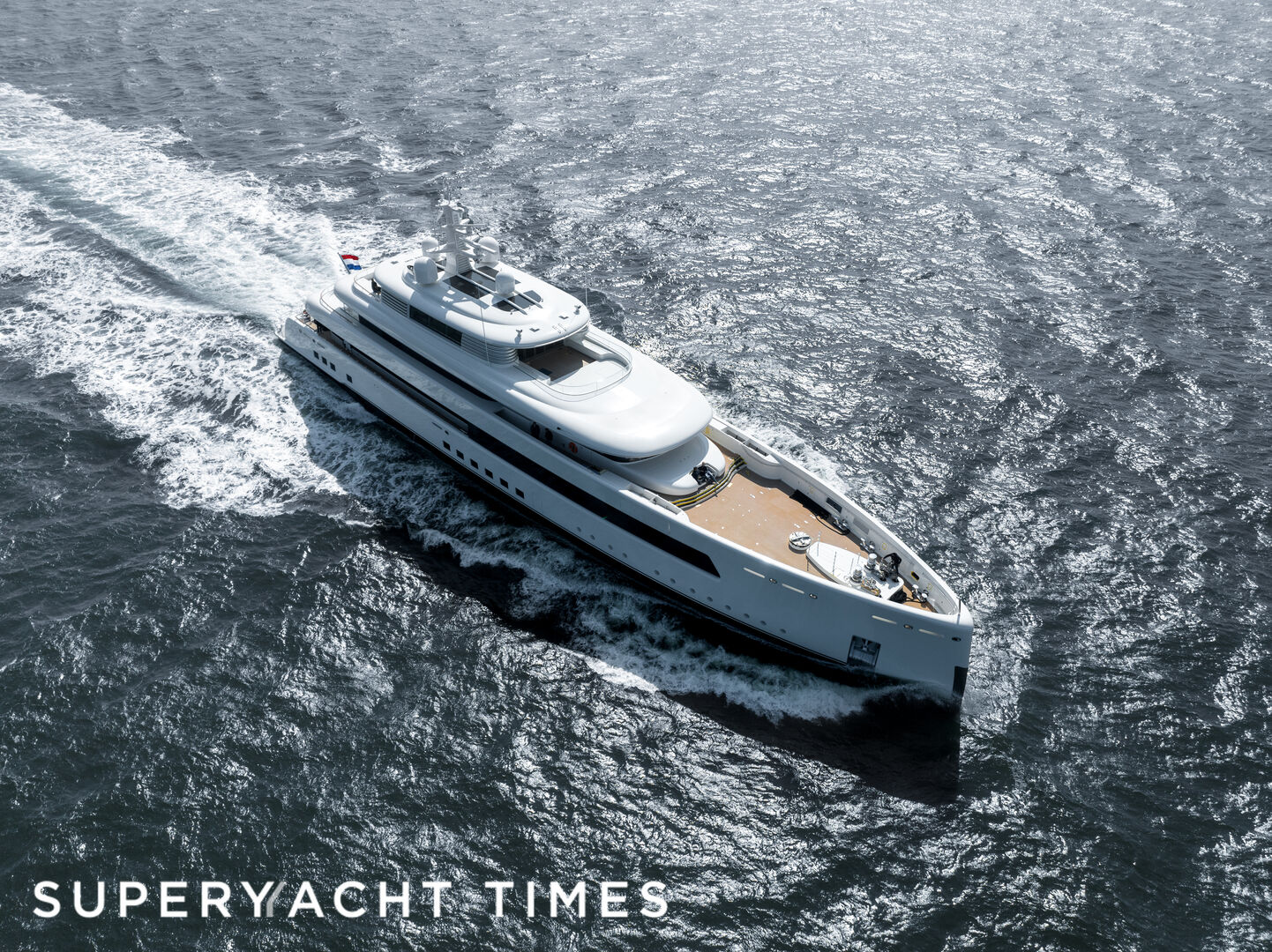 67m Feadship Project 823 yacht on sea trials in the North Sea