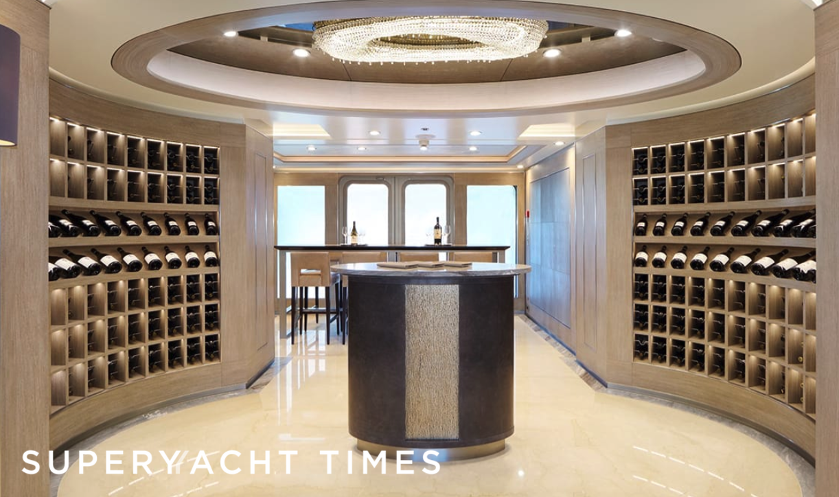 A closer look at the extraordinary wine cellars onboard yachts