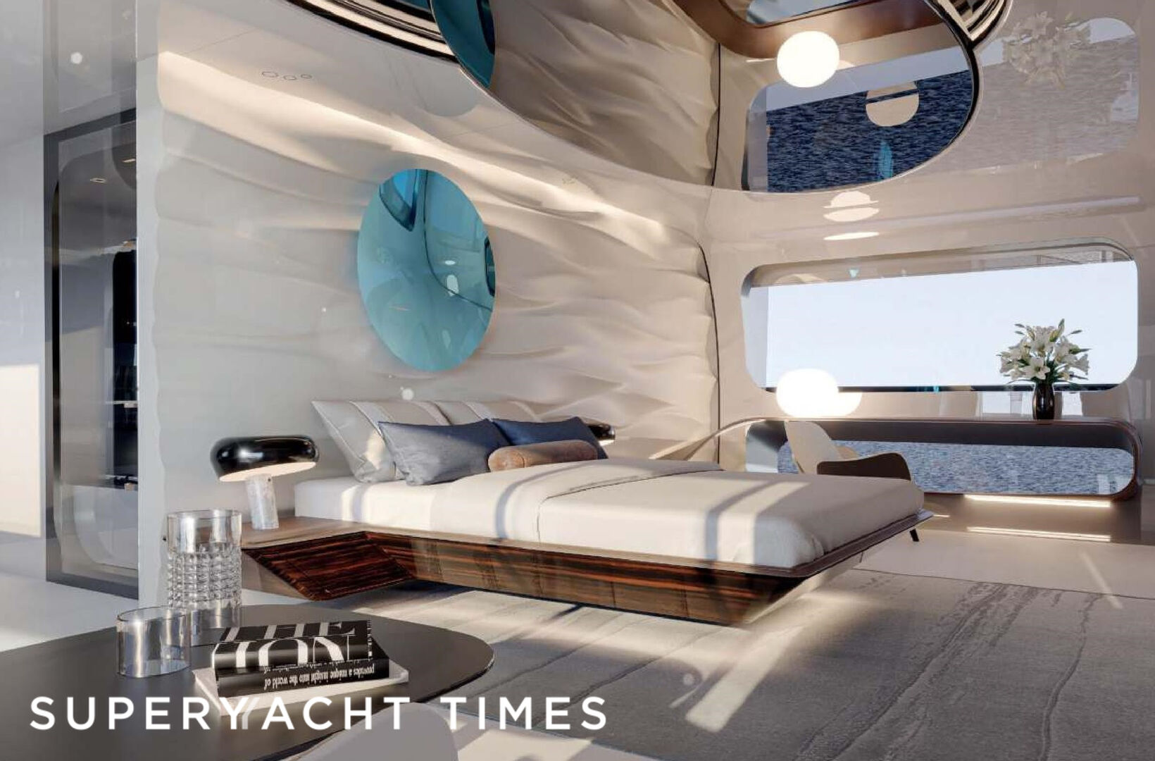 New 50m superyacht concept with futuristic interiors and floating aft deck