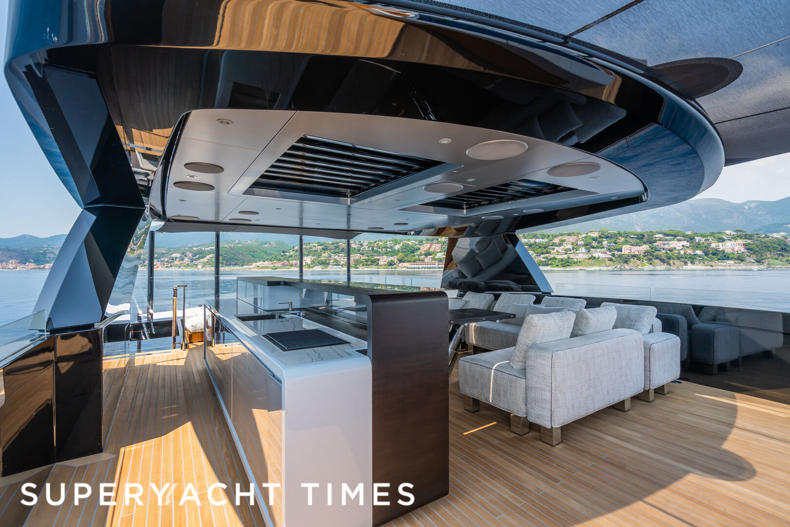 A first look onboard the brand-new 50m Tankoa S501 superyacht Grey for sale