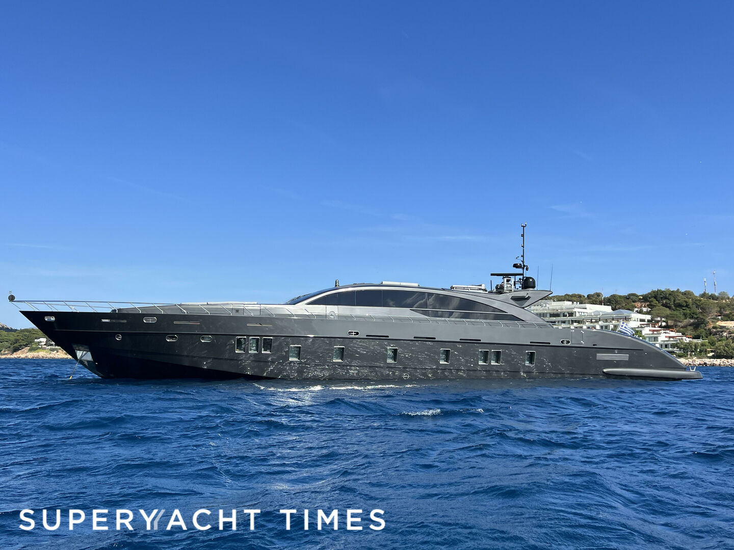 36m Tecnomar yacht Eva sports new metallic grey hull following ...