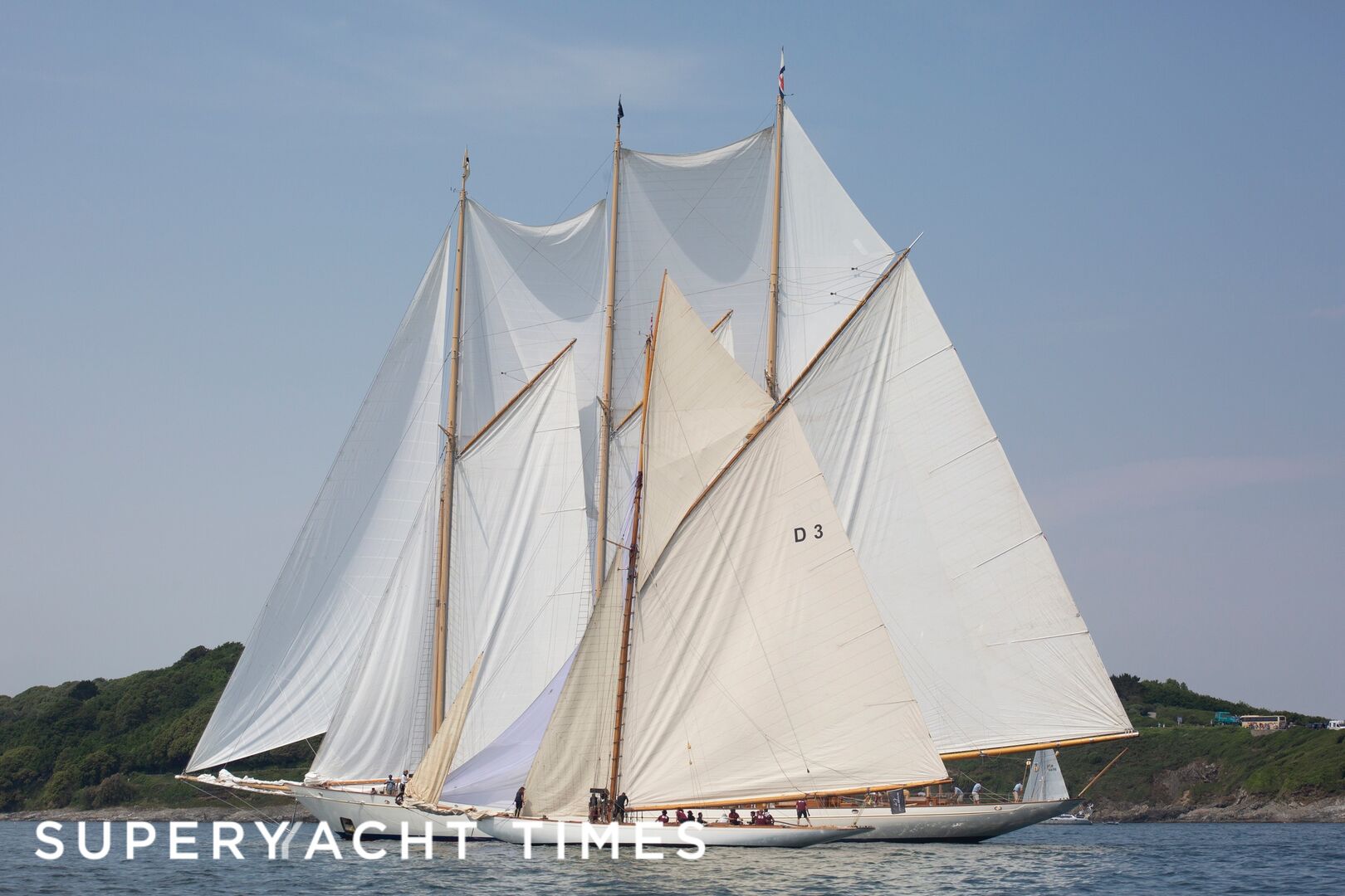 Classic sailing yachts Adix and Tuiga in Falmouth