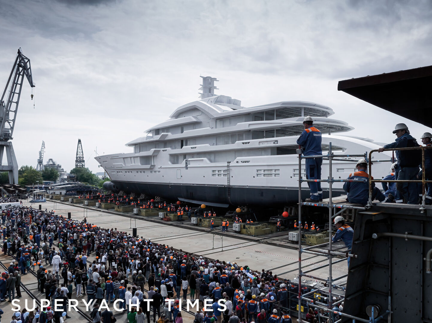 Full-custom Amels 120 superyacht seen for the first time in transit to ...