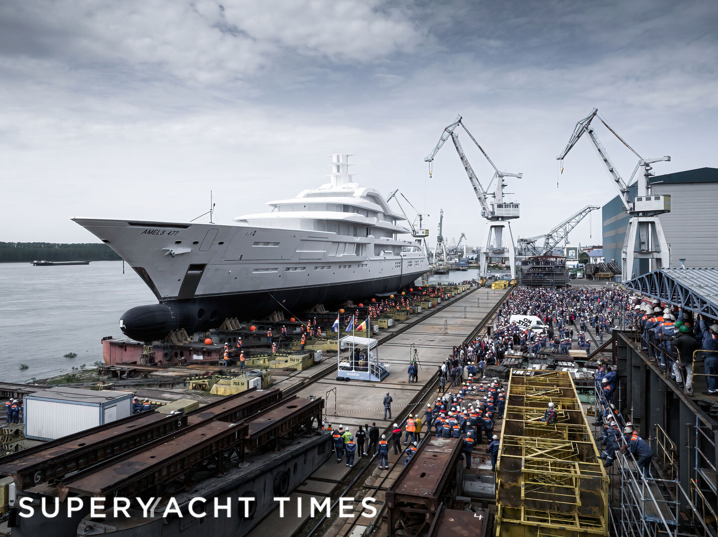 Full-custom Amels 120 superyacht seen for the first time in transit to ...