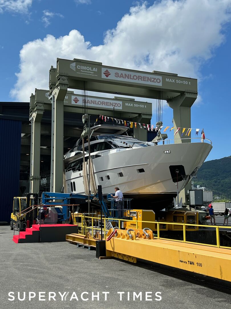 Brand-new 27m Sanlorenzo SL86 motor yacht launched in Italy