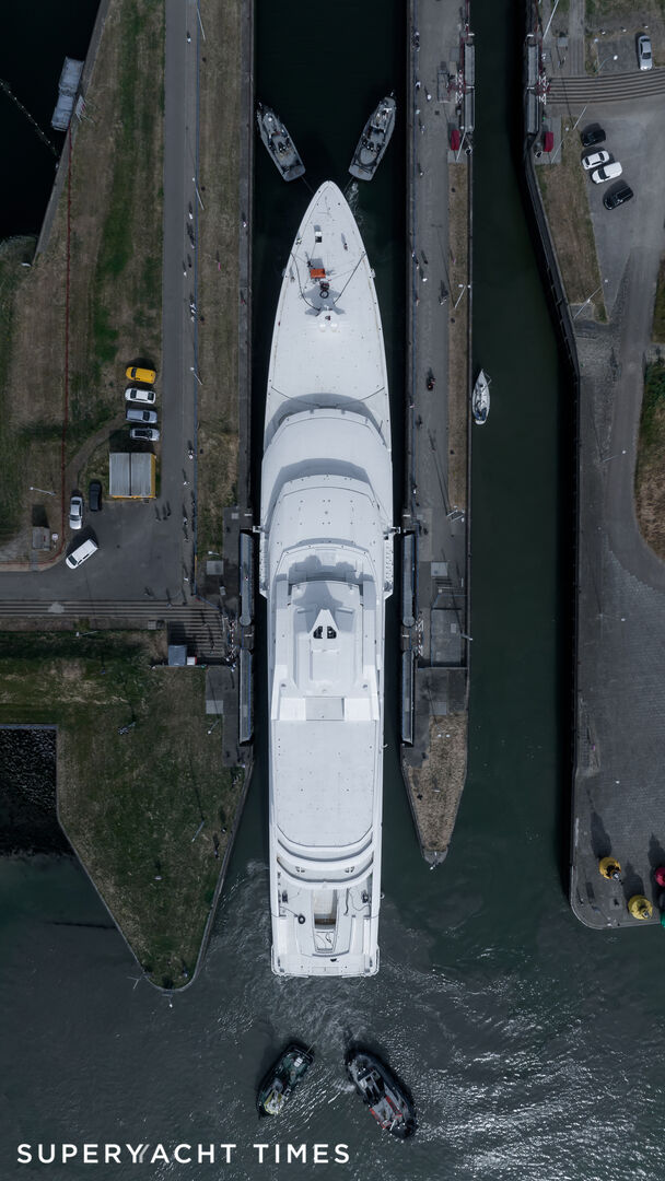 Full-custom Amels 120 superyacht seen for the first time in transit to ...