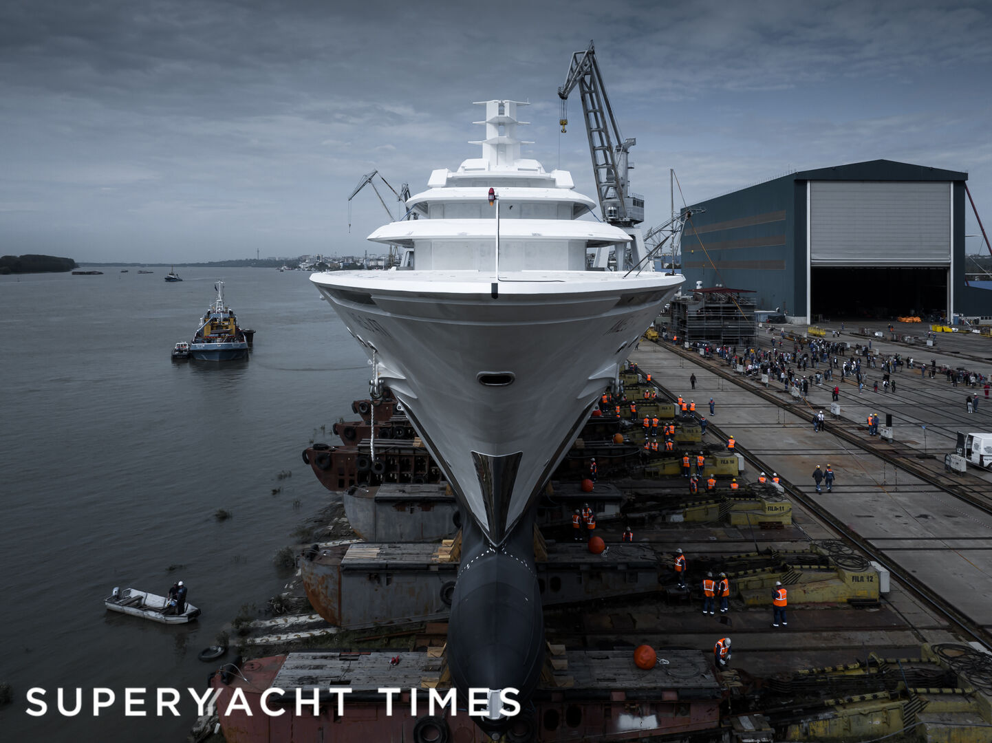 Full-custom Amels 120 superyacht seen for the first time in transit to ...
