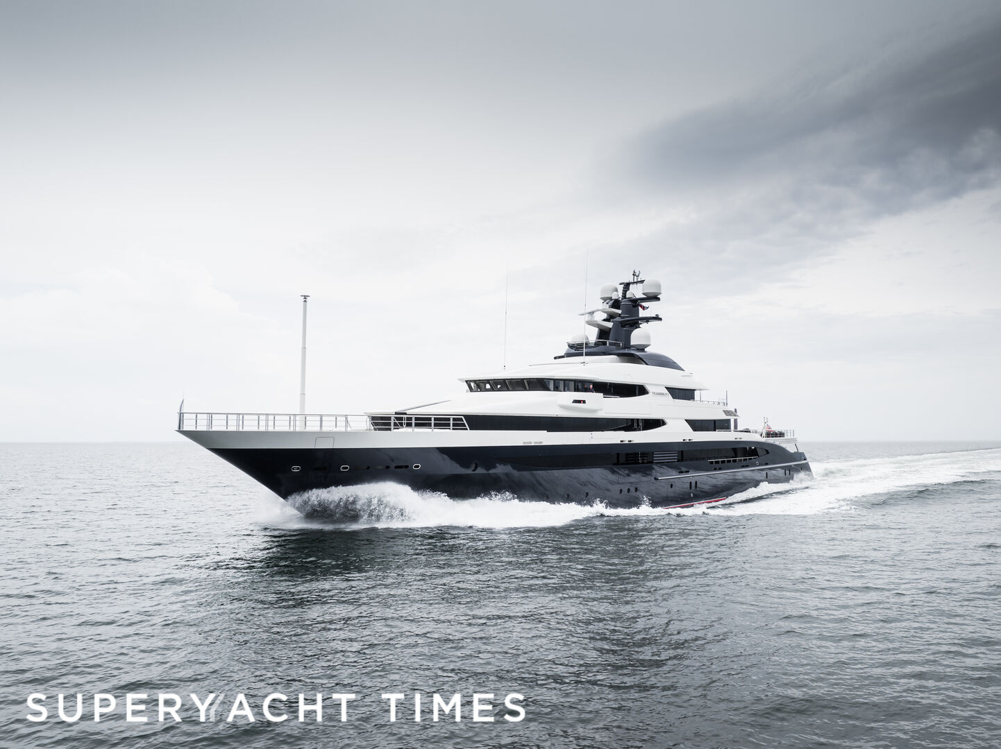 92m Oceanco superyacht Tranquility prepares for refit in the Netherlands