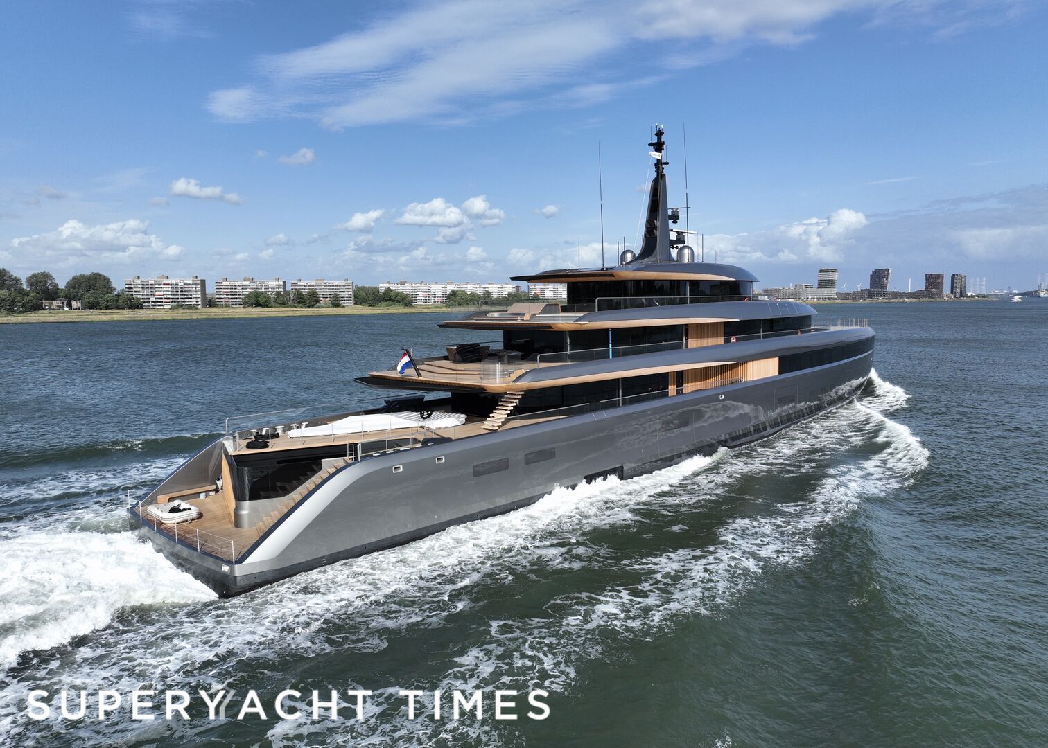 In pictures: New 84m Feadship superyacht Obsidian in Rotterdam