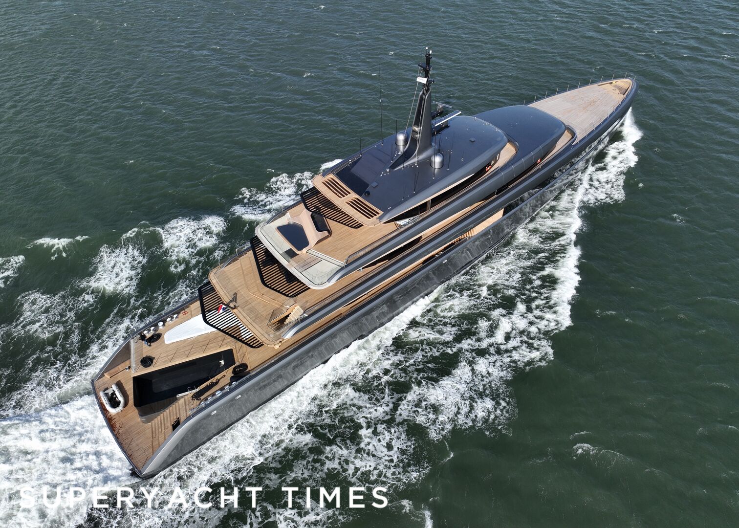 In pictures: New 84m Feadship superyacht Obsidian in Rotterdam