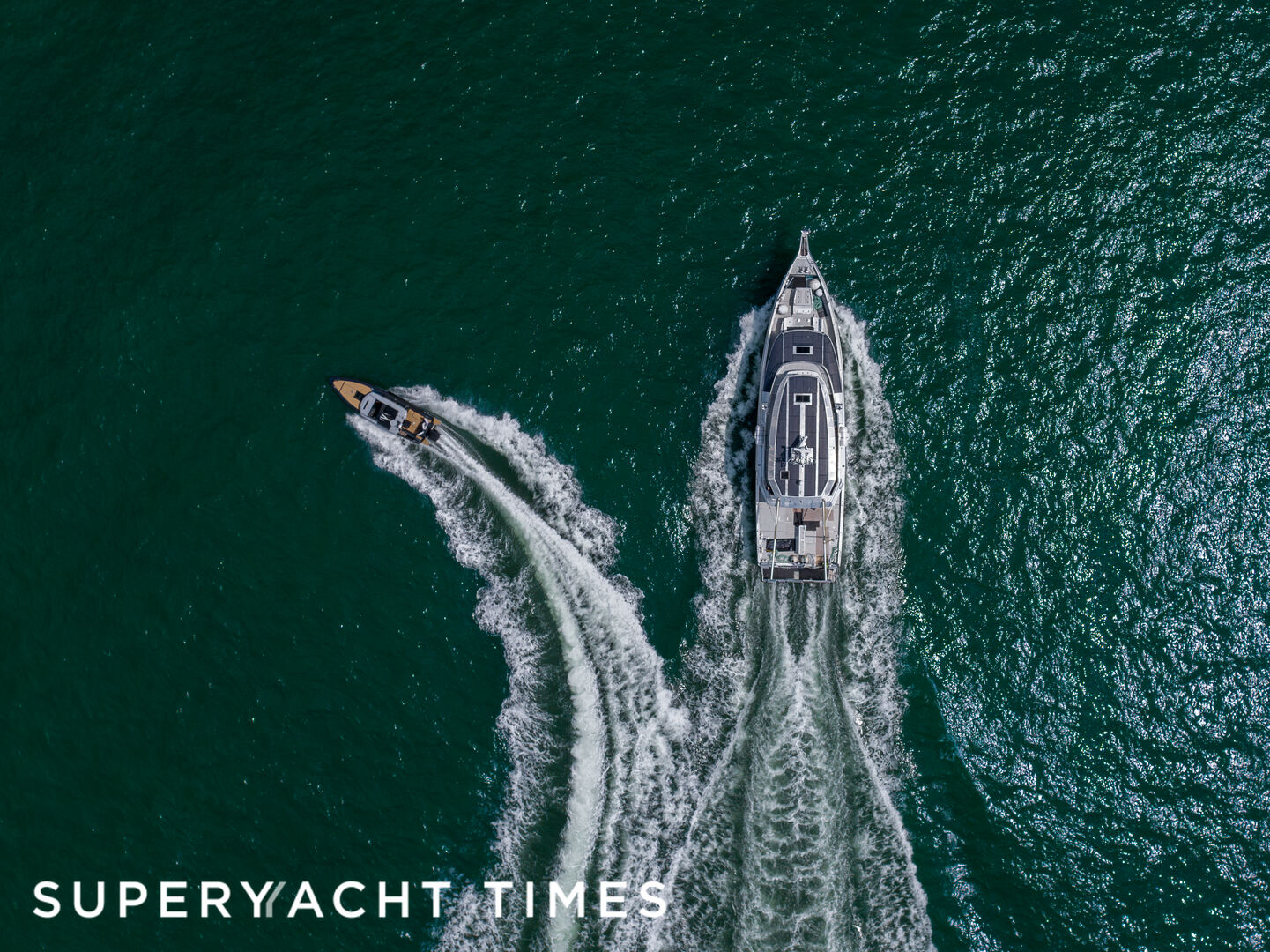 26m Arksen explorer yacht Project Pelagos on sea trials