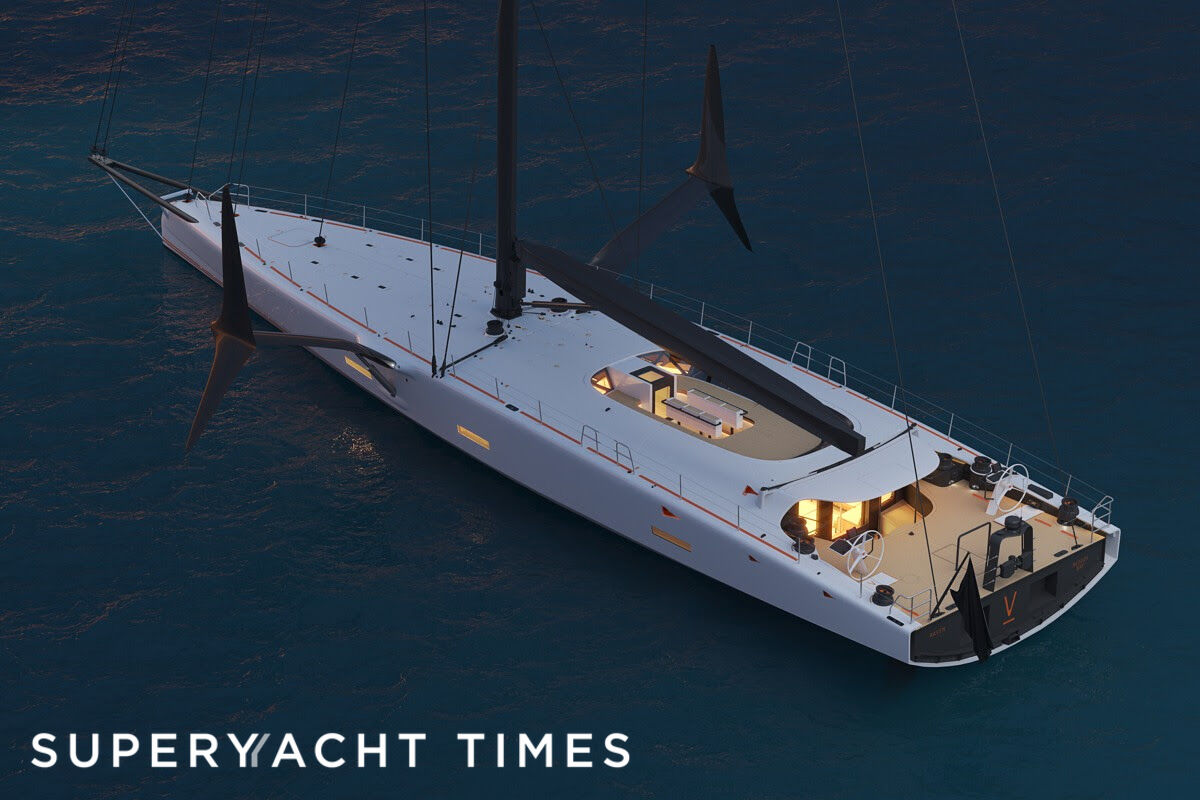 Radical 34m foil-assisted Baltic custom yacht Raven nears launch