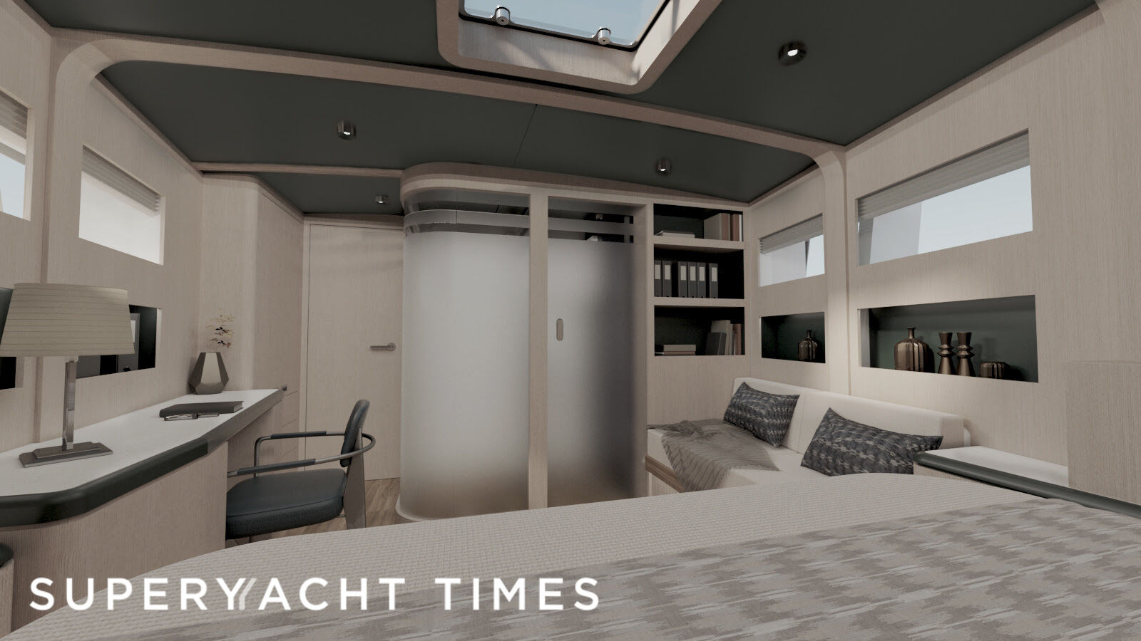 Interiors of in-build 24m Naval motor yacht Vanguard unveiled