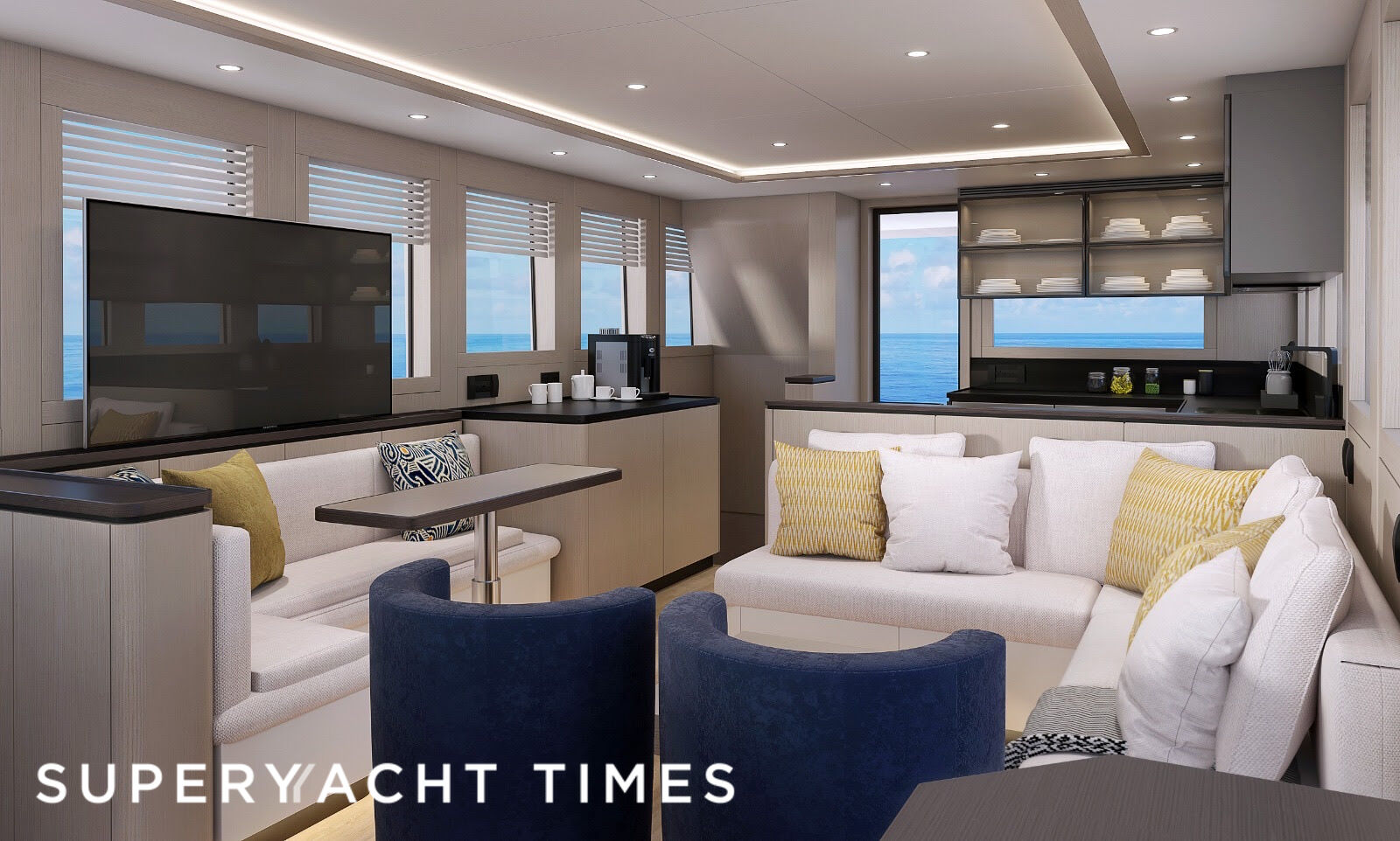 Interiors of in-build 24m Naval motor yacht Vanguard unveiled
