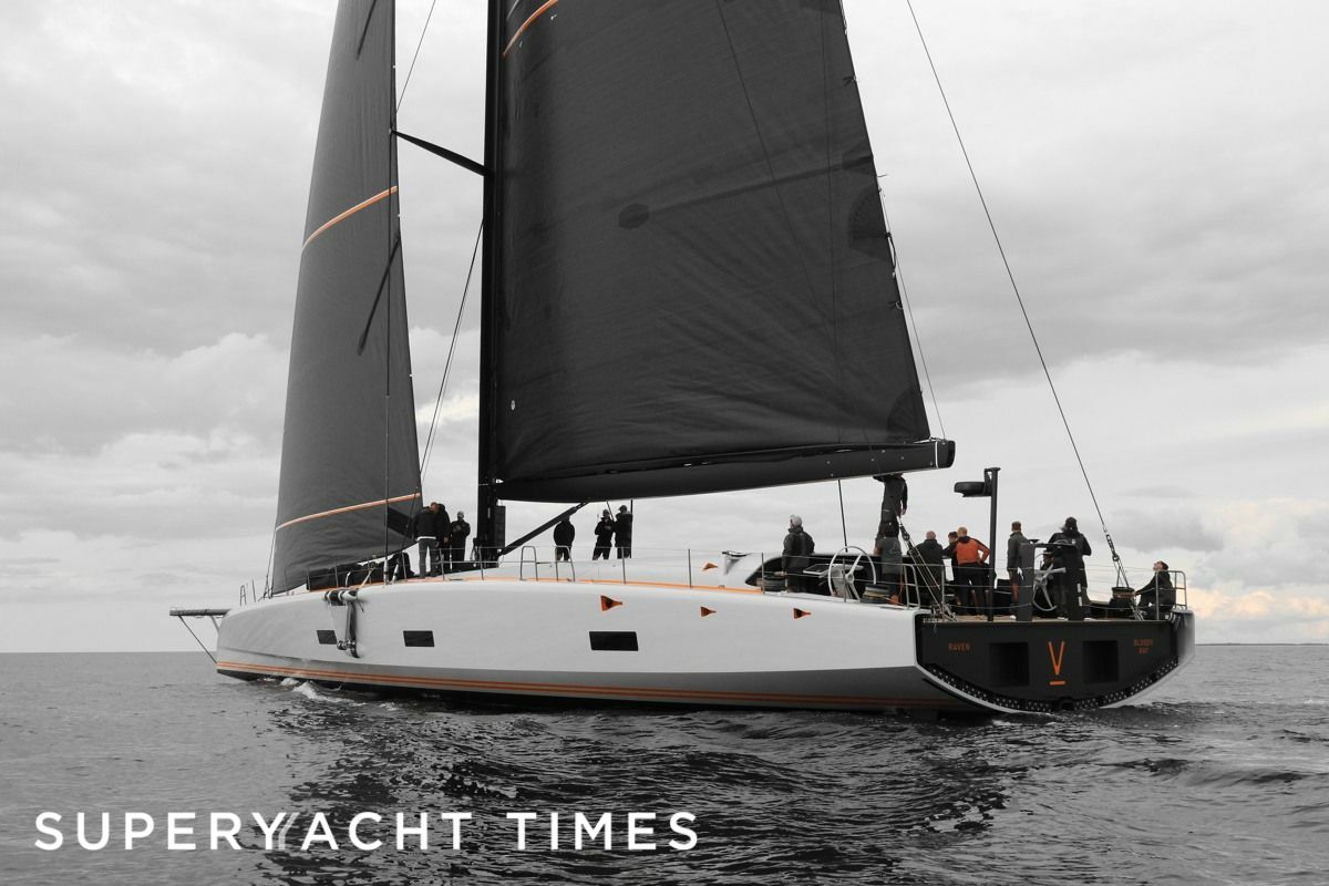 34m Baltic 111 foil-assisted sailing yacht Raven begins sea trials