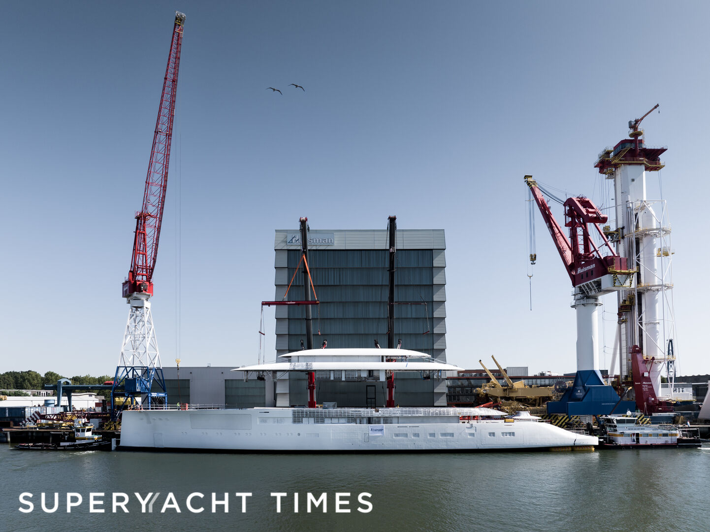 In pictures: 100m Feadship 824 superyacht prepares for outfitting