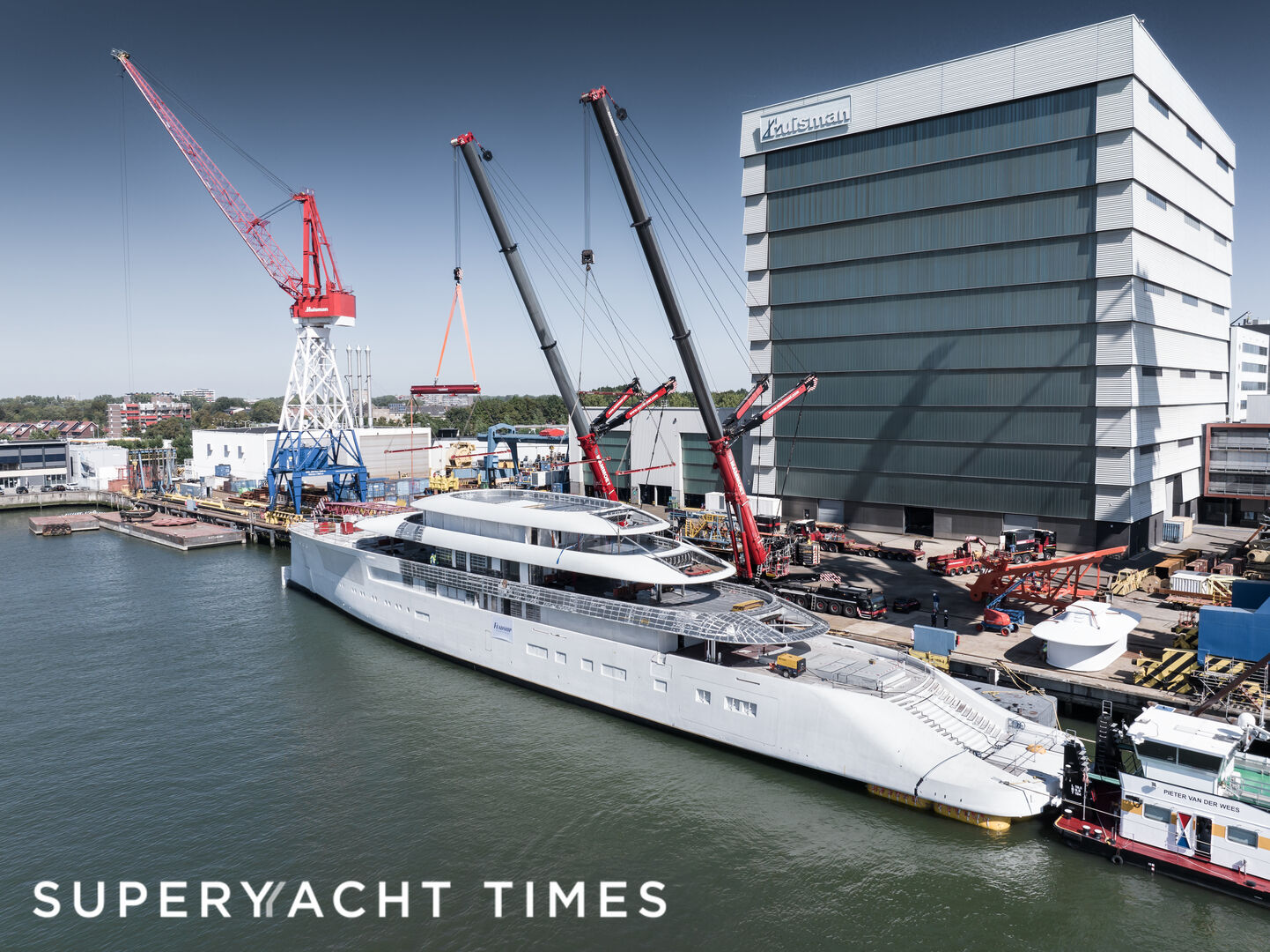 In pictures: 100m Feadship 824 superyacht prepares for outfitting