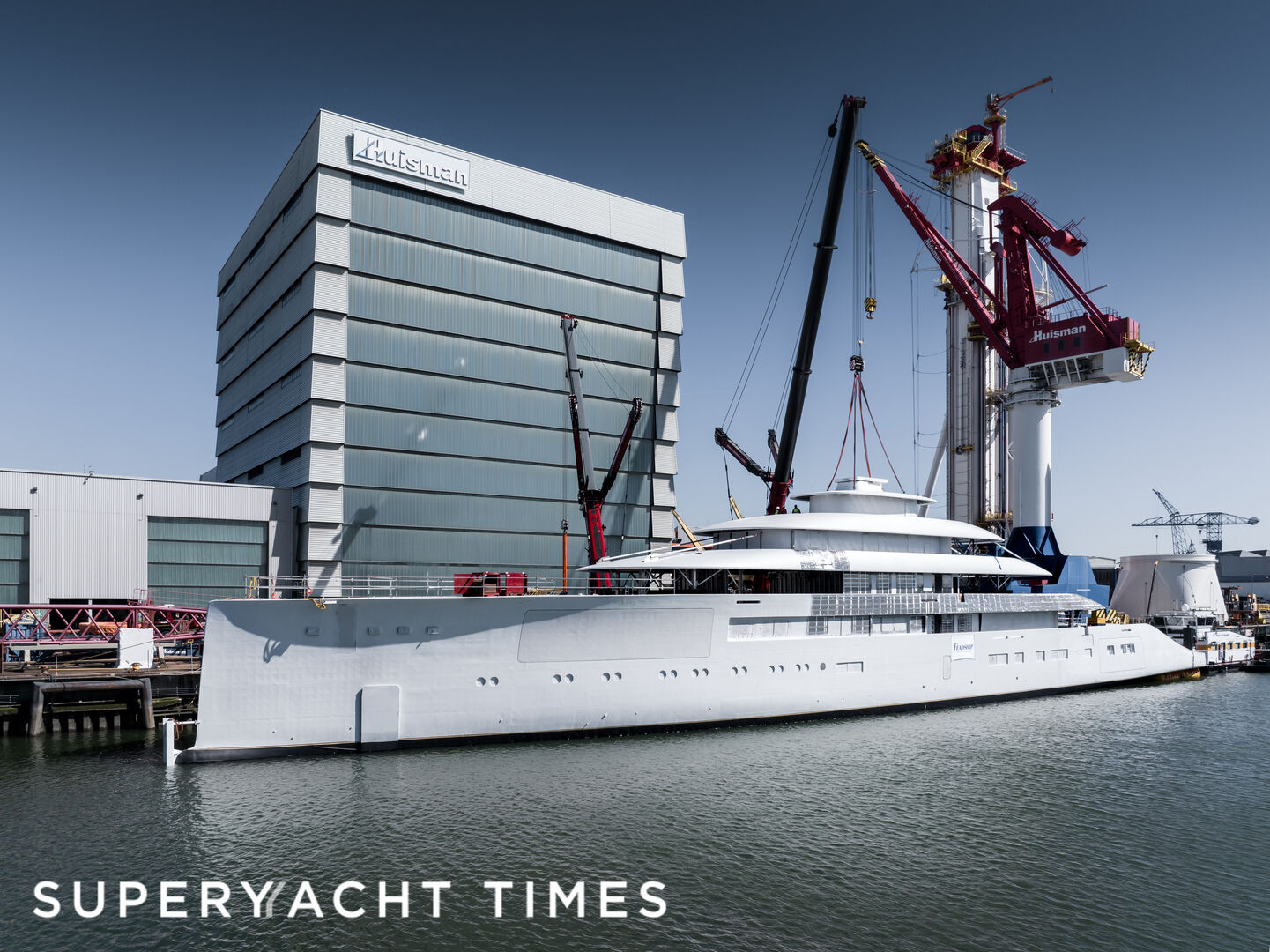 In pictures: 100m Feadship 824 superyacht prepares for outfitting
