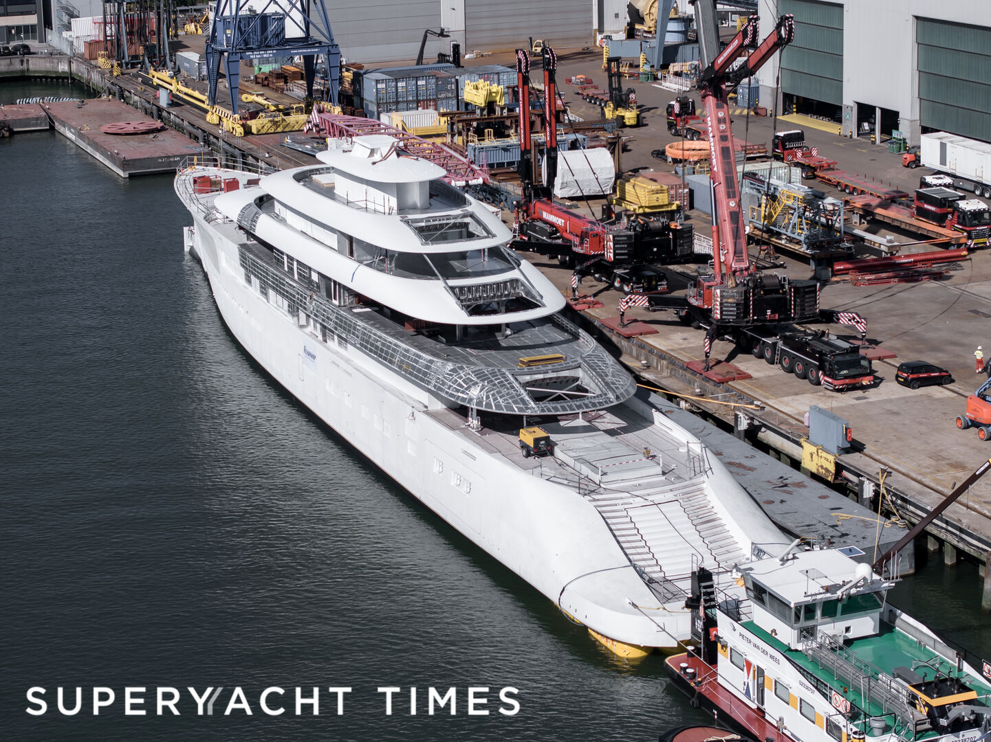 In pictures: 100m Feadship 824 superyacht prepares for outfitting