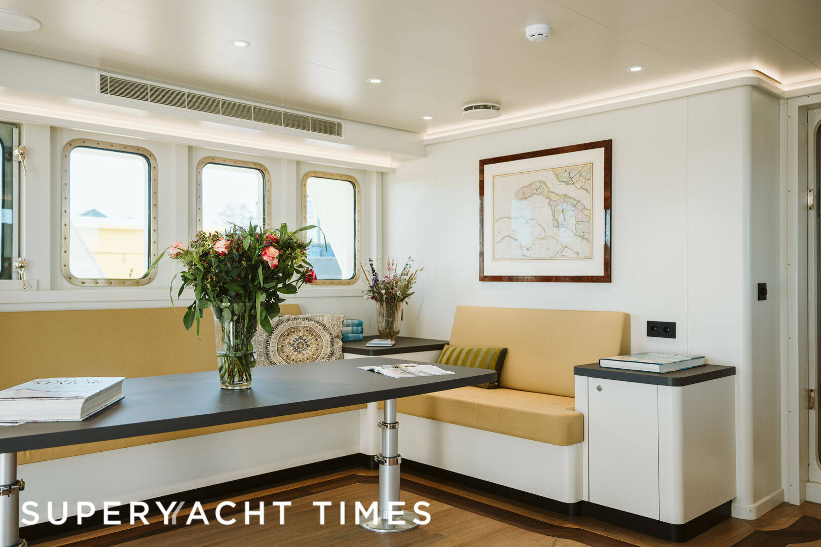A first look onboard the 46m conversion yacht Scintilla Maris