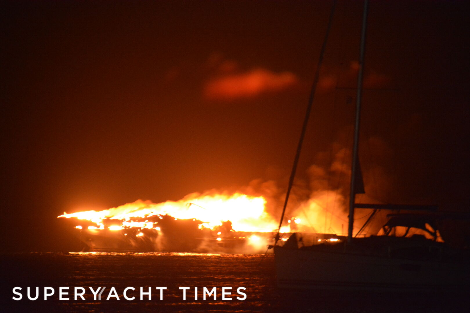 46m Gentech superyacht Navis One destroyed in fire in Greece