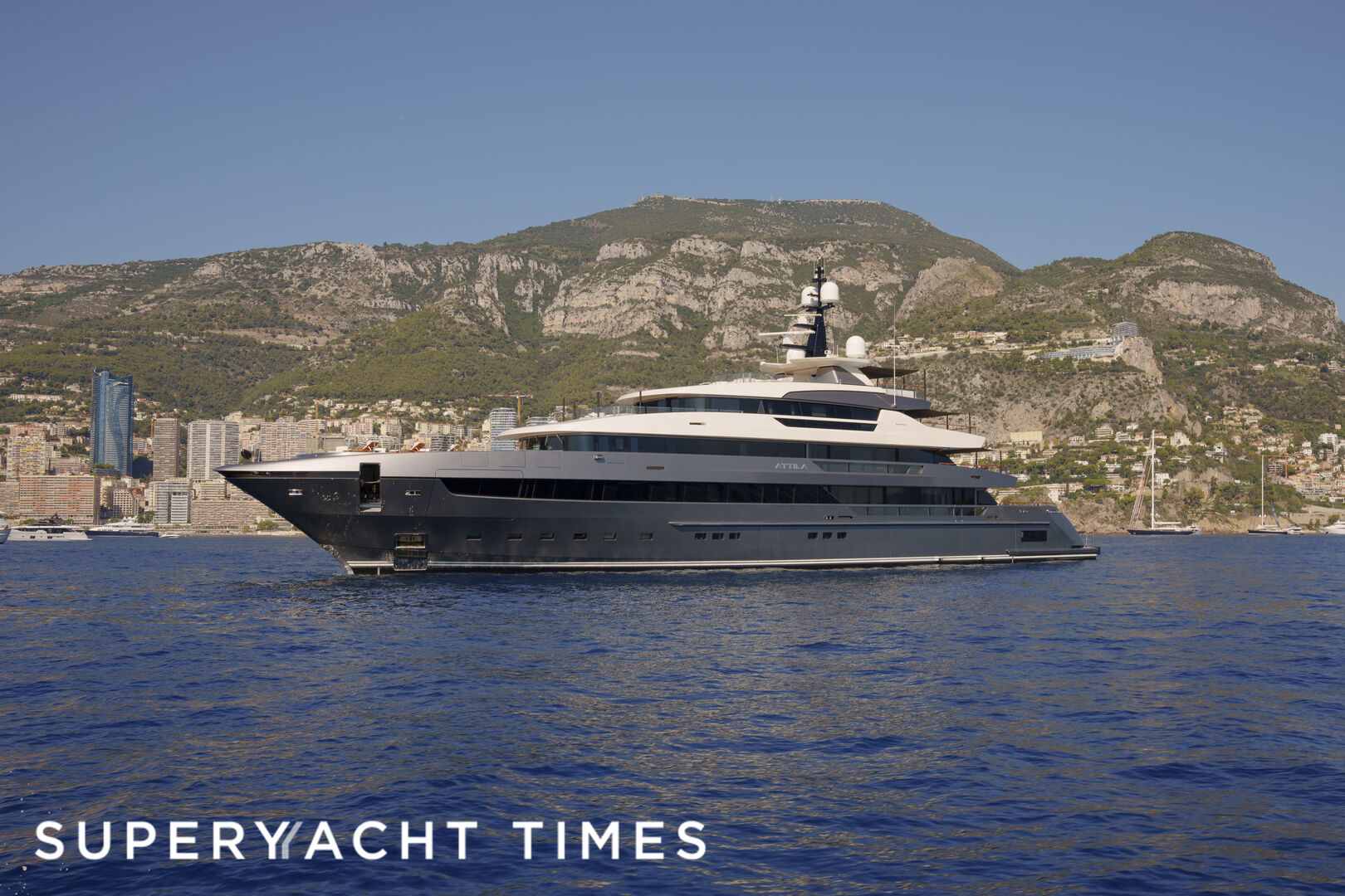 64m superyacht Attila in Monaco