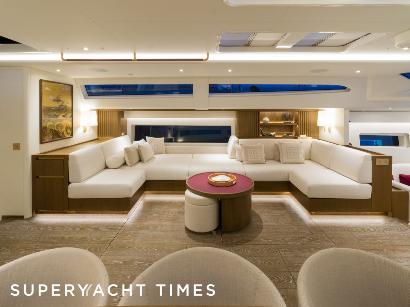 First look at the interiors of 35m Nautor Swan sailing yacht Fancy