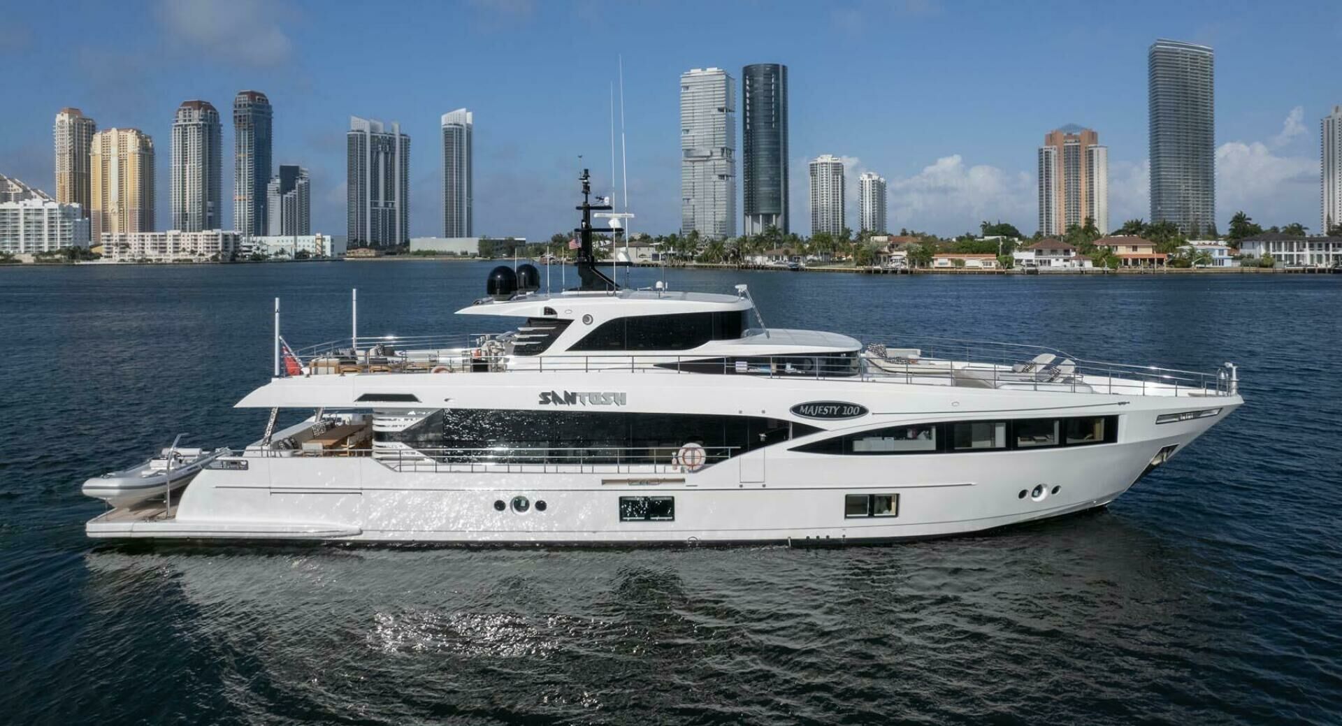 Onboard 33m Gulf Craft motor yacht Santosh for sale