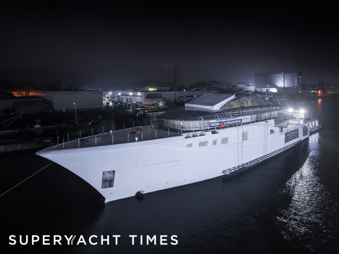 80m Feadship Project 714 hull launched in the Netherlands