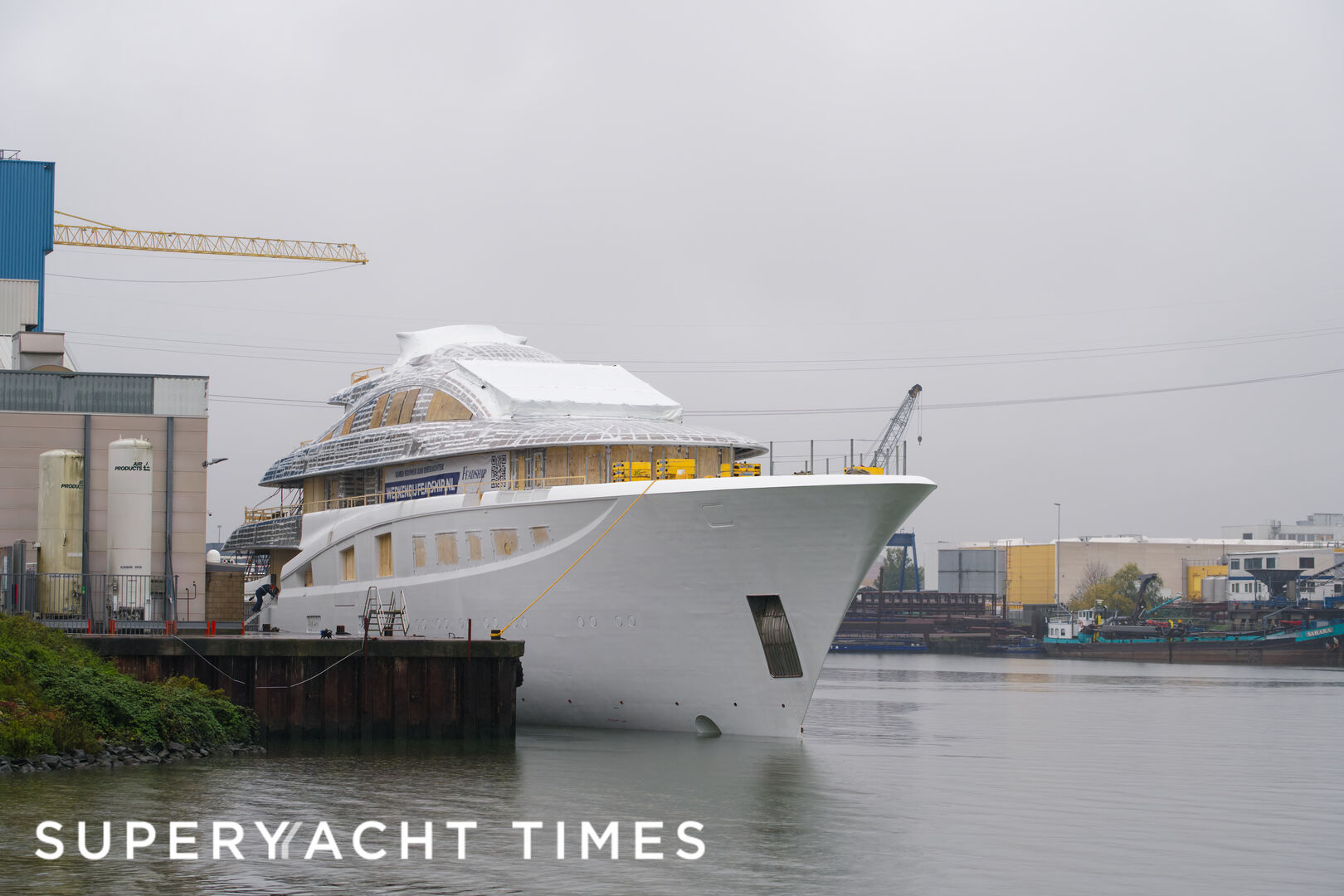 80m Feadship Project 714 hull launched in the Netherlands