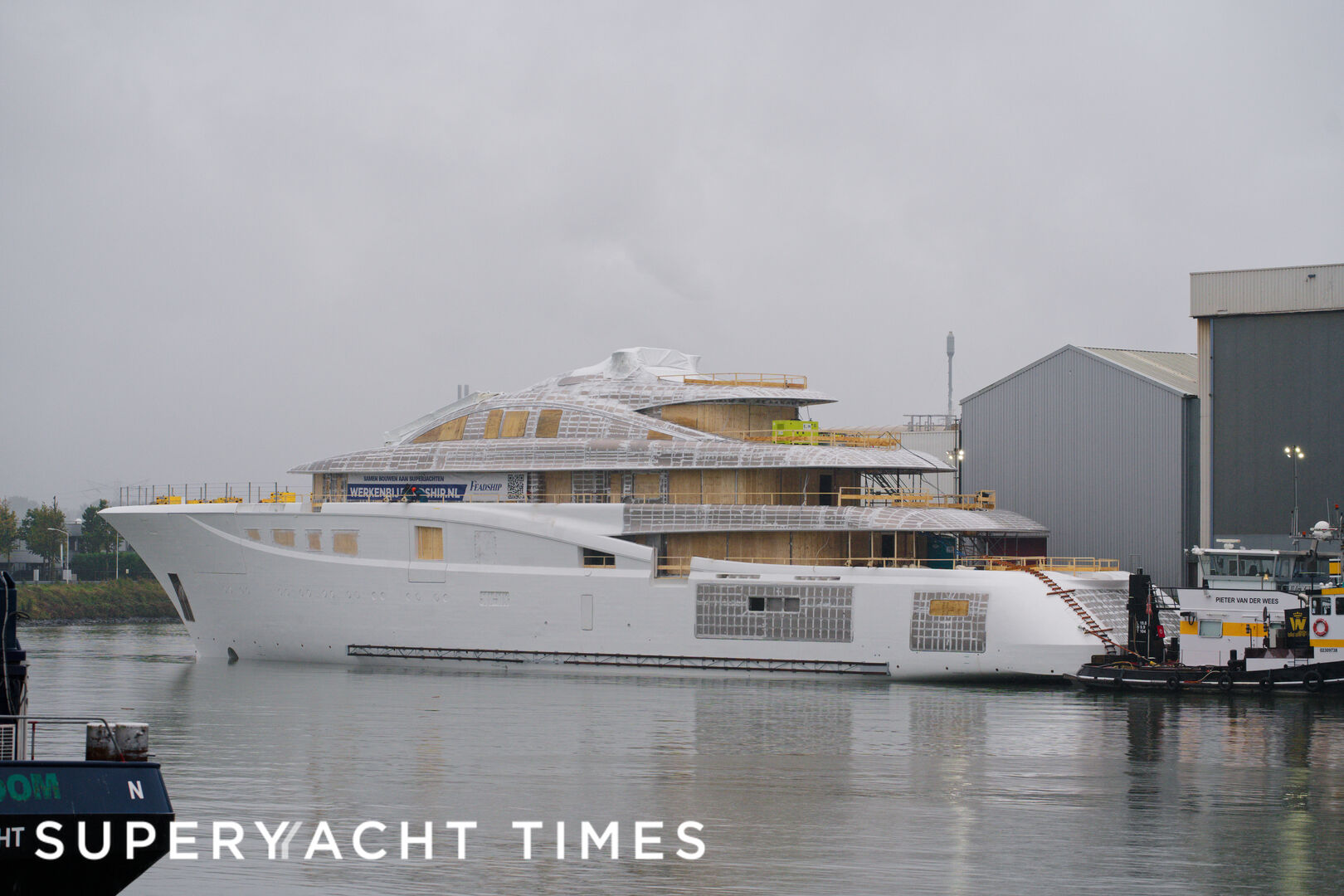 80m Feadship Project 714 hull launched in the Netherlands