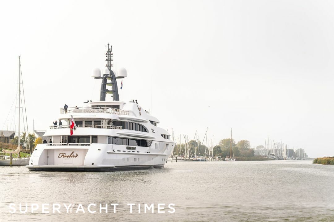 70m Feadship superyacht Firebird completes extensive refit