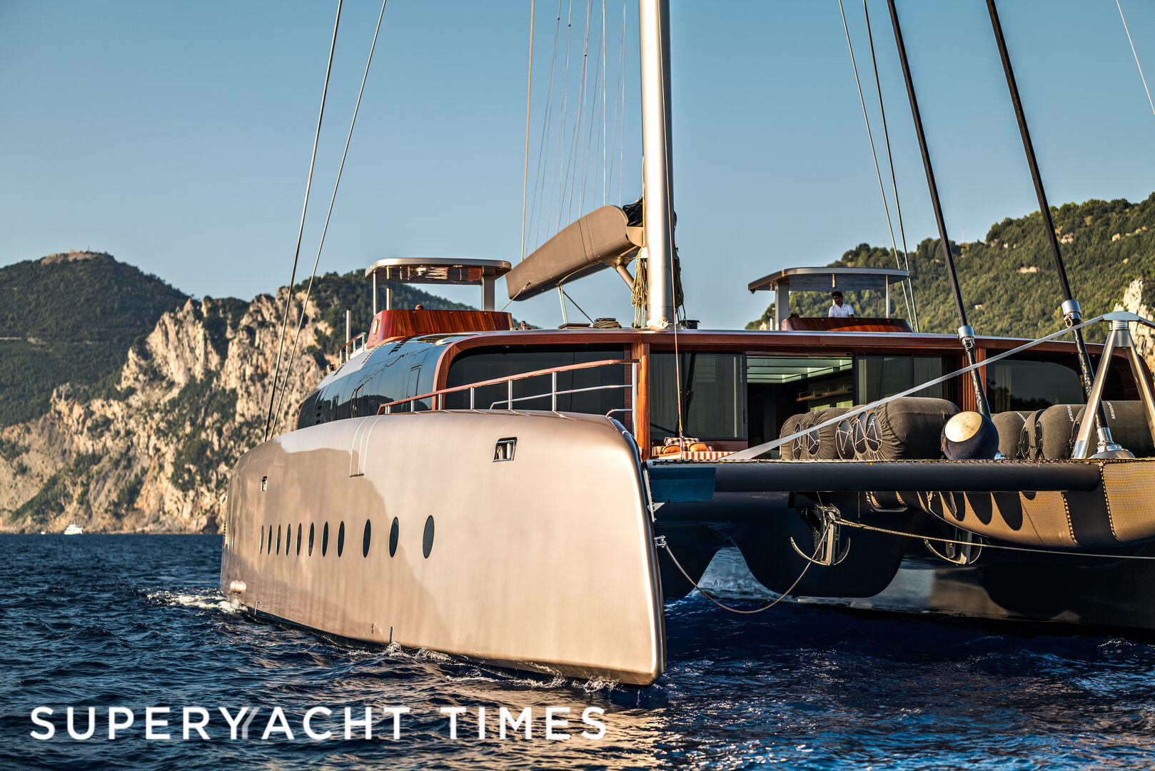 Onboard floating art gallery Perini Navi yacht, ArtExplorer