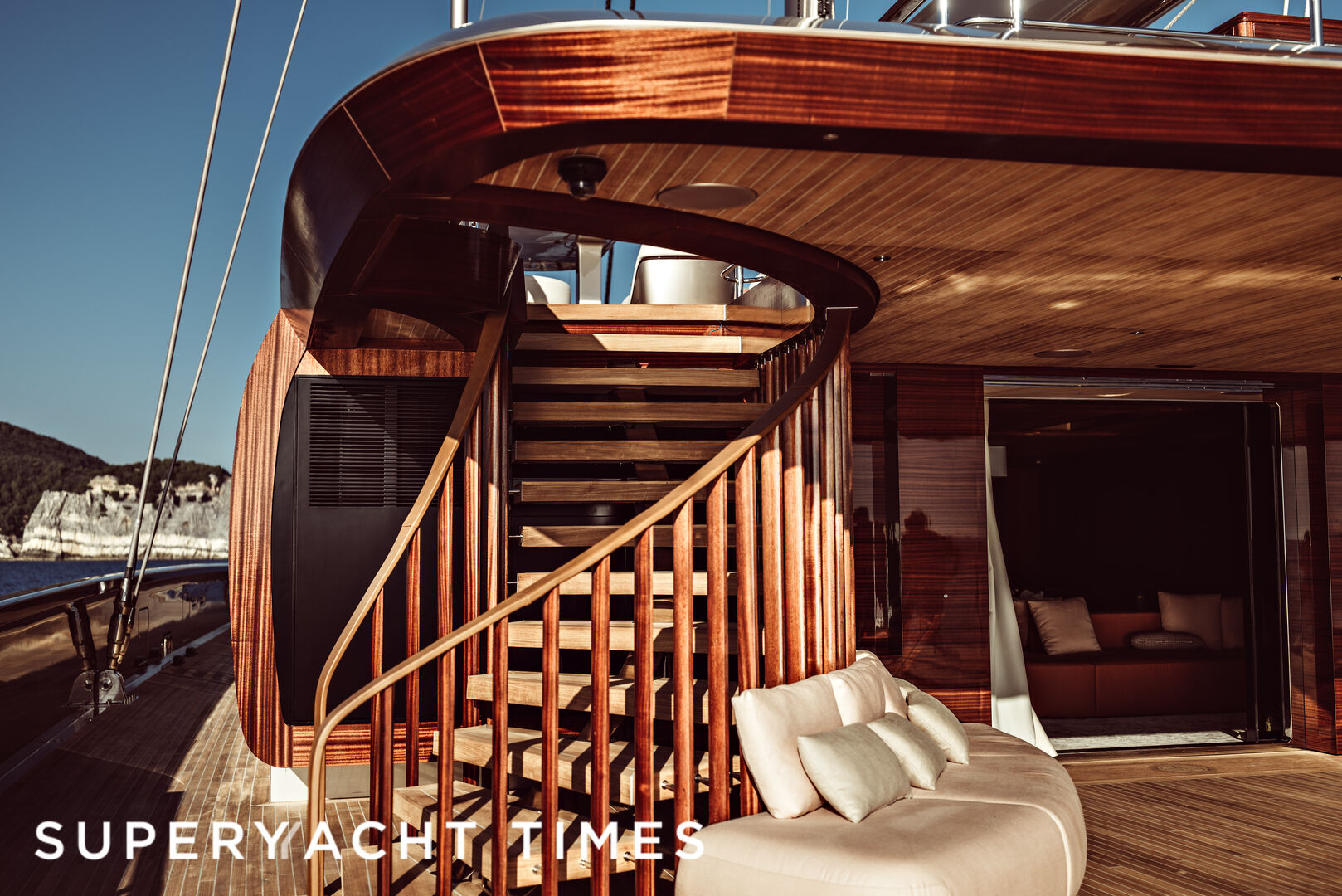 Onboard floating art gallery Perini Navi yacht, ArtExplorer