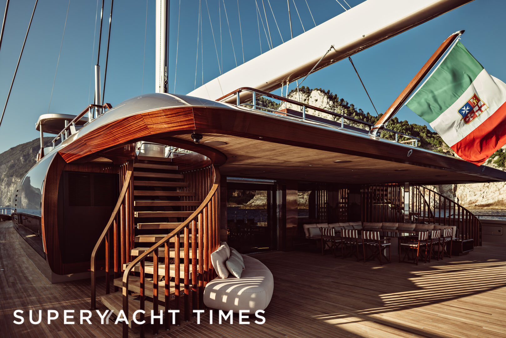 Onboard floating art gallery Perini Navi yacht, ArtExplorer