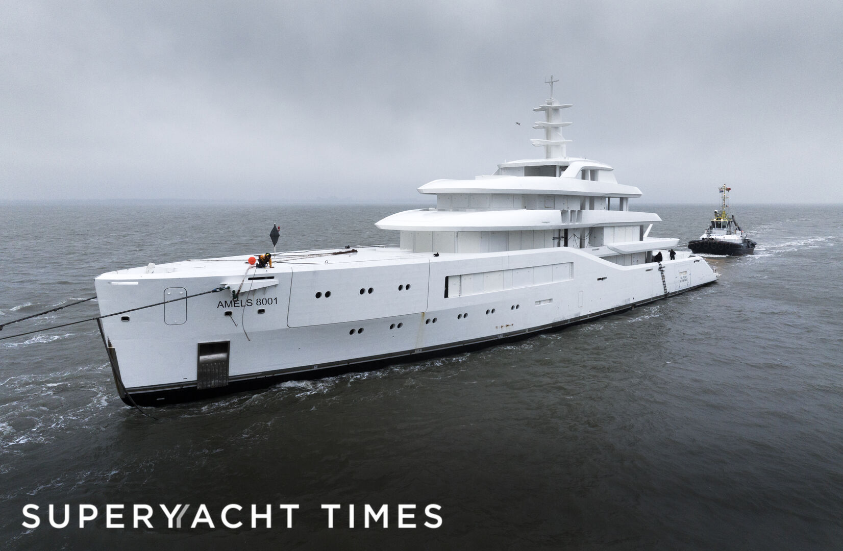 First Amels 80 superyacht arrives in the Netherlands for outfitting