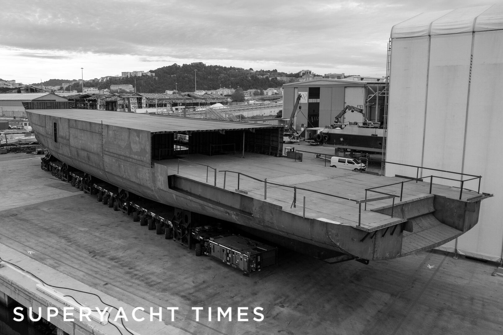 Construction update: Hull of 80m ISA superyacht Future nears completion
