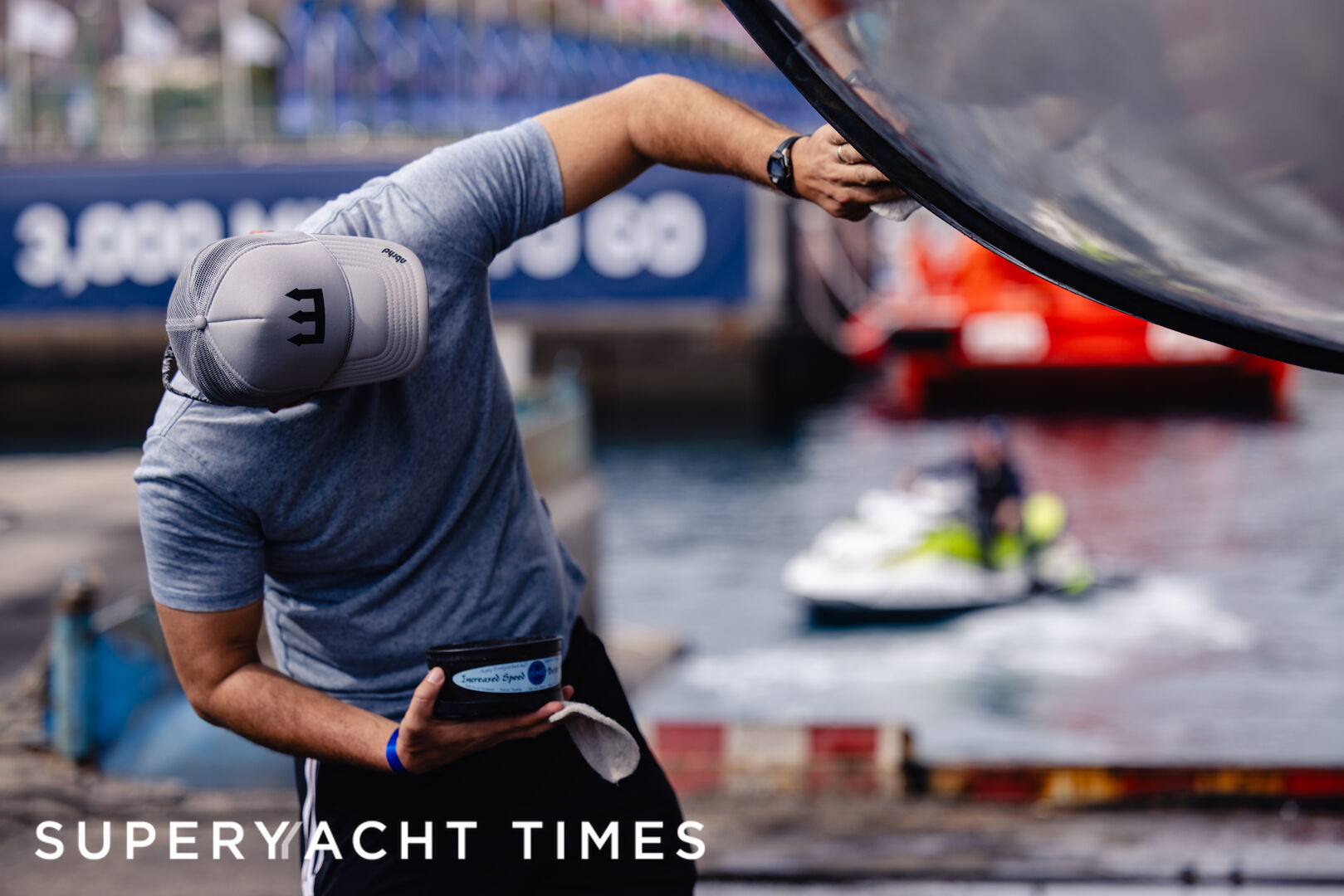 Director of Lürssen Americas Tim Hamilton prepares to row across the ...