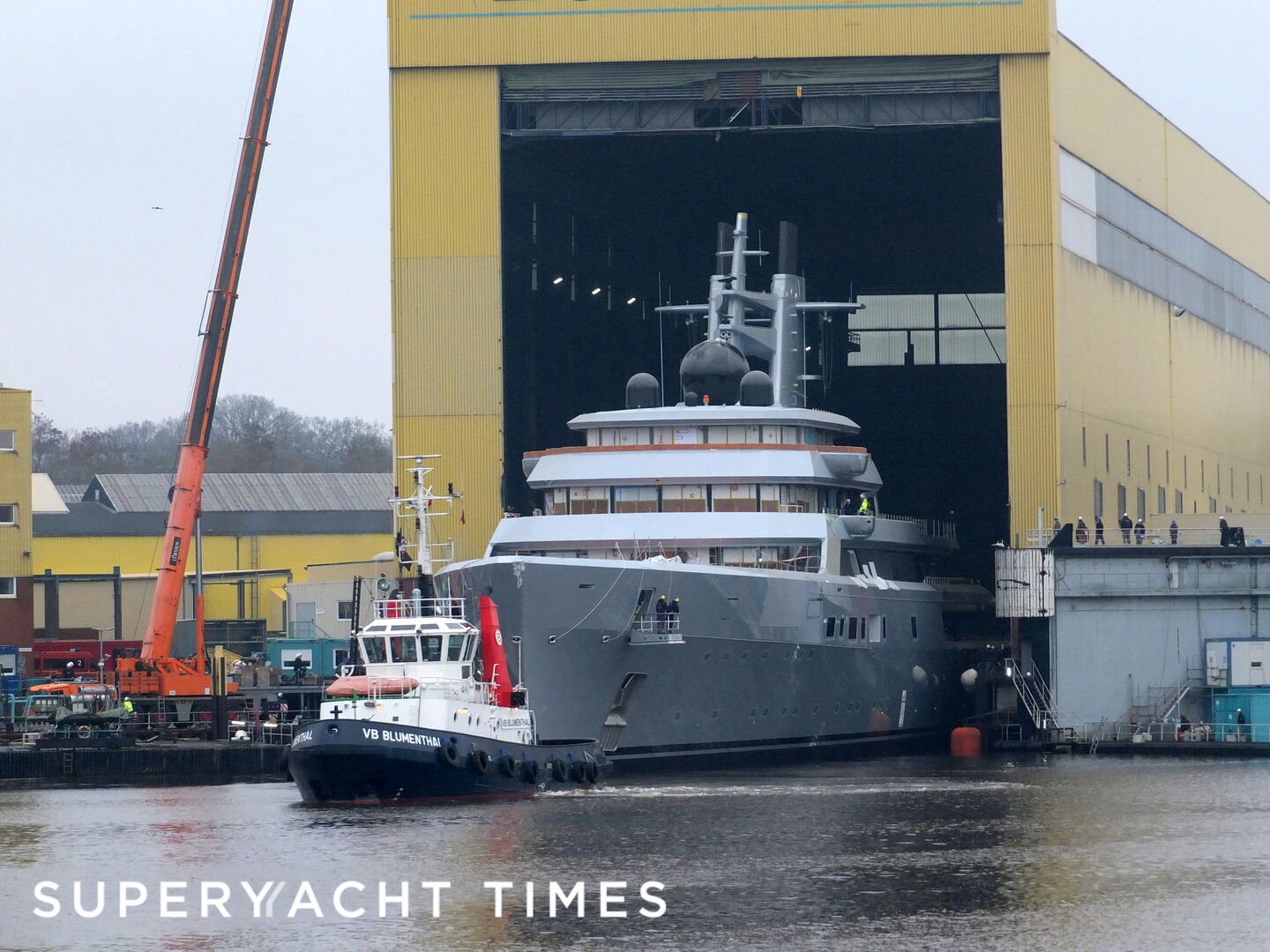 +140m Lürssen superyacht Ali Baba launched and seen for the first time