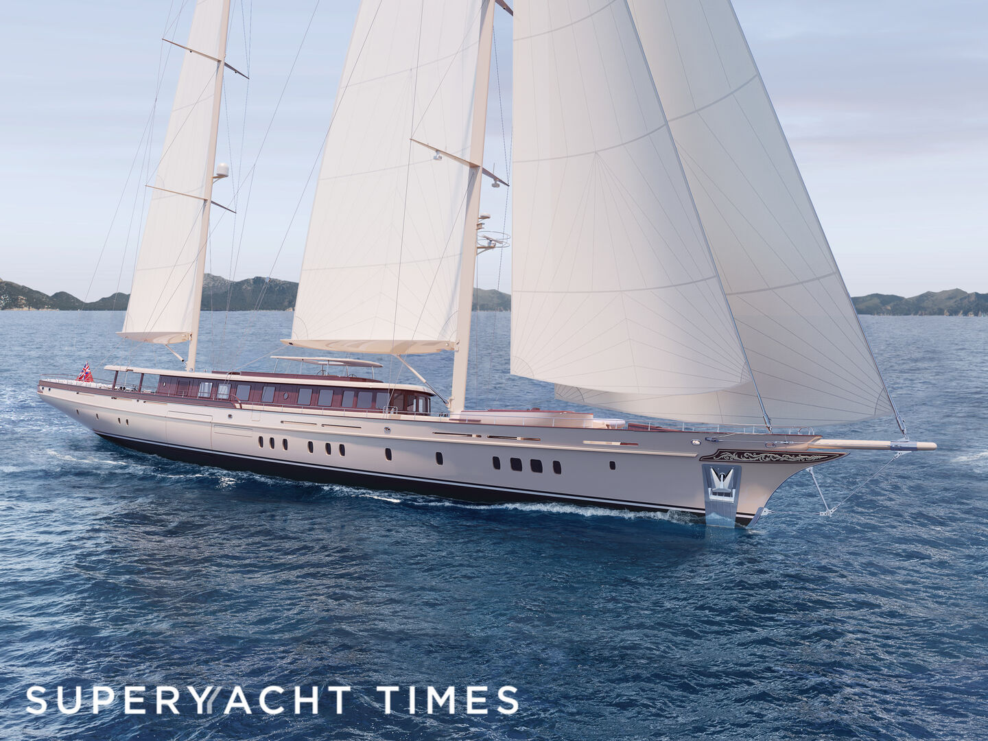 First look at the interior renders of 62m Ares sailing yacht Simena