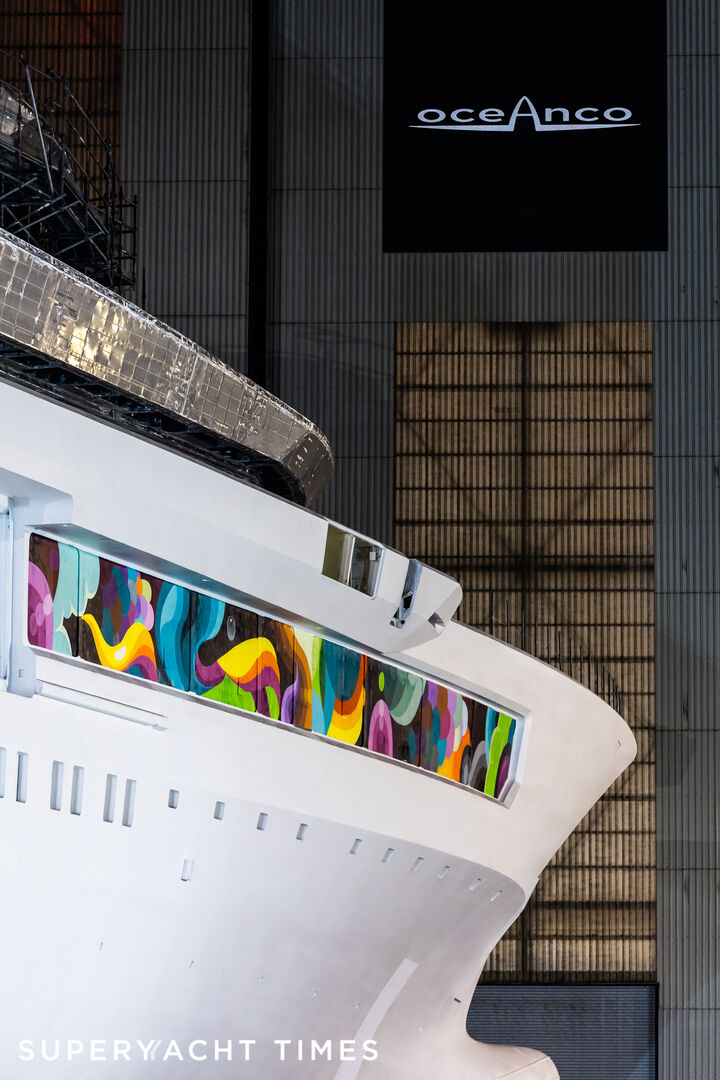 Construction update: 111m Oceanco Project Y726 arrives at outfitting ...